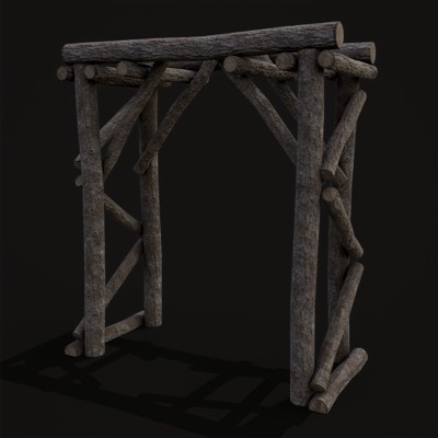 Primitive Log Archway - 3D Model by Get Dead Entertainment