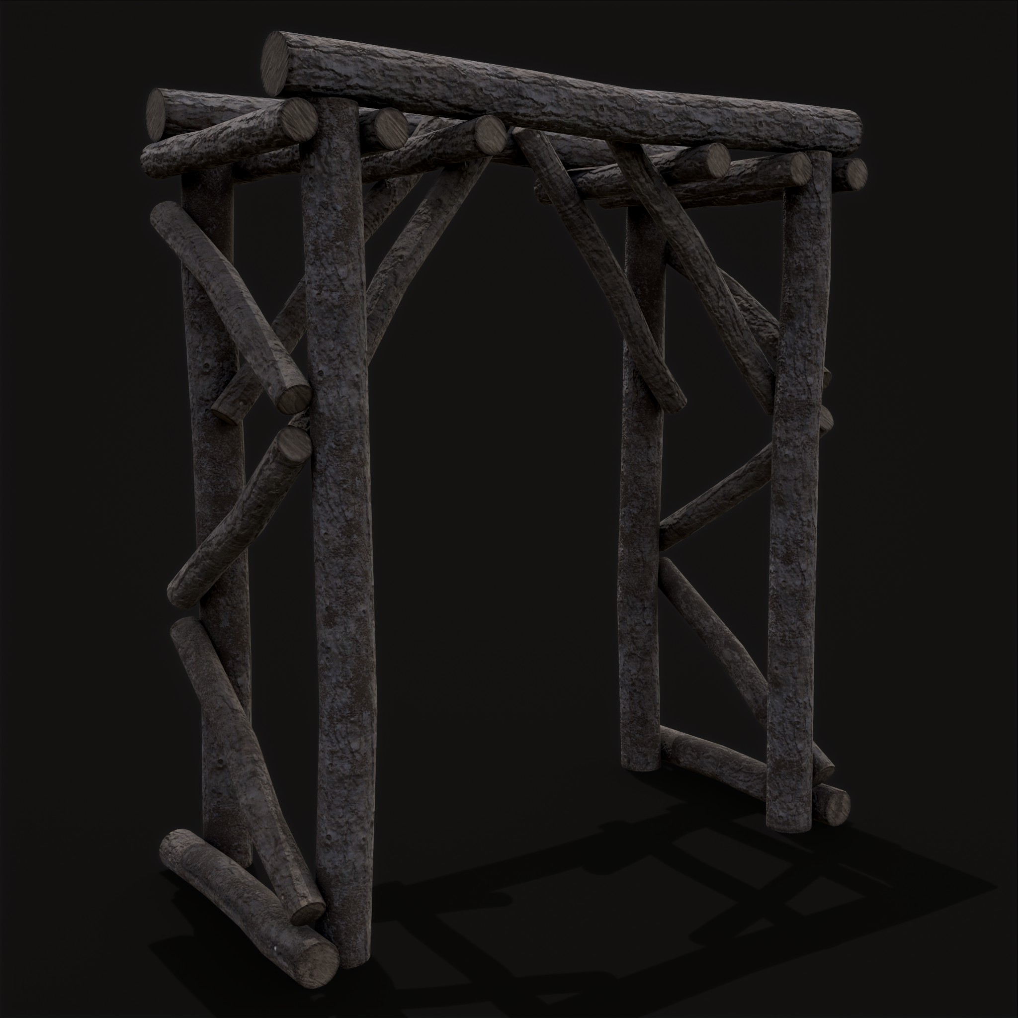 Primitive Log Archway - 3D Model by Get Dead Entertainment