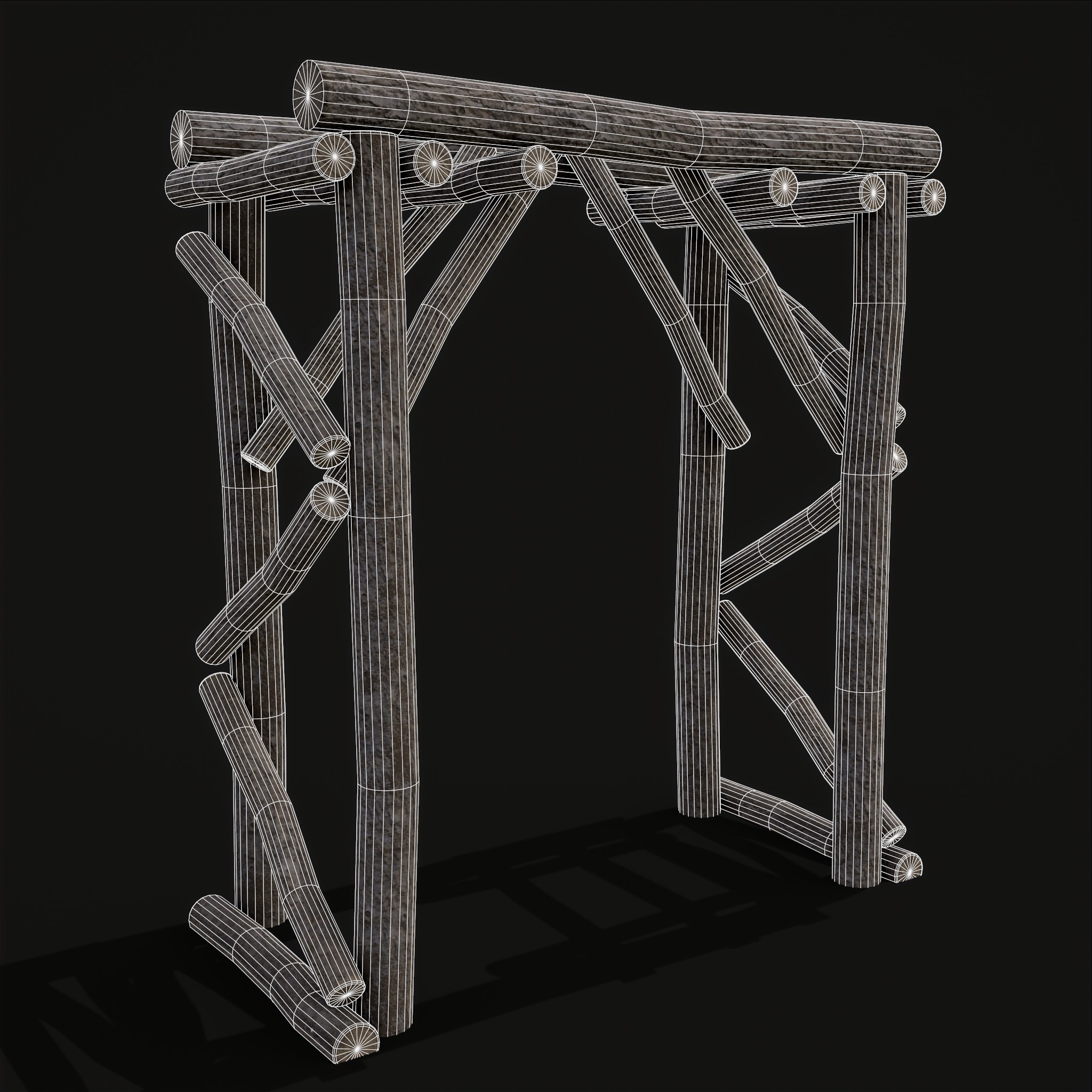 Primitive Log Archway - 3D Model by Get Dead Entertainment
