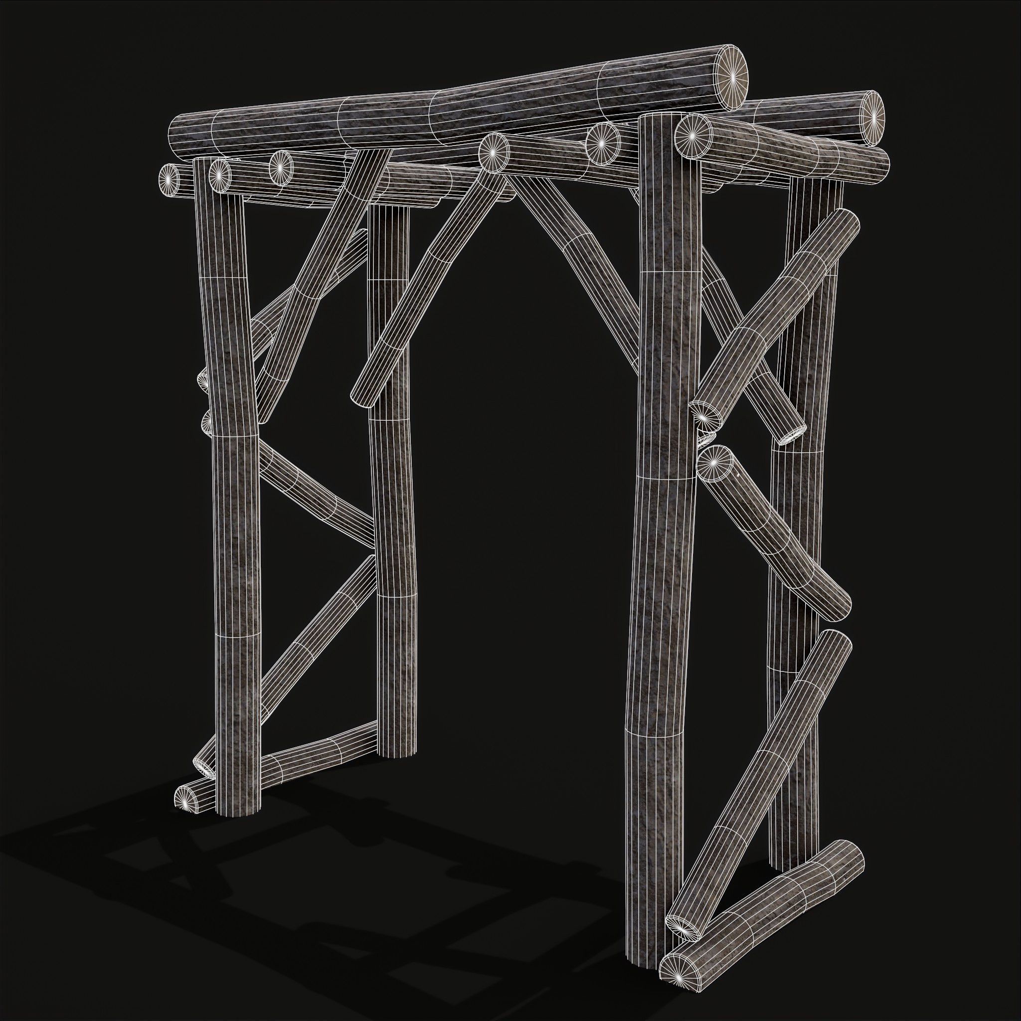 Primitive Log Archway - 3D Model by Get Dead Entertainment