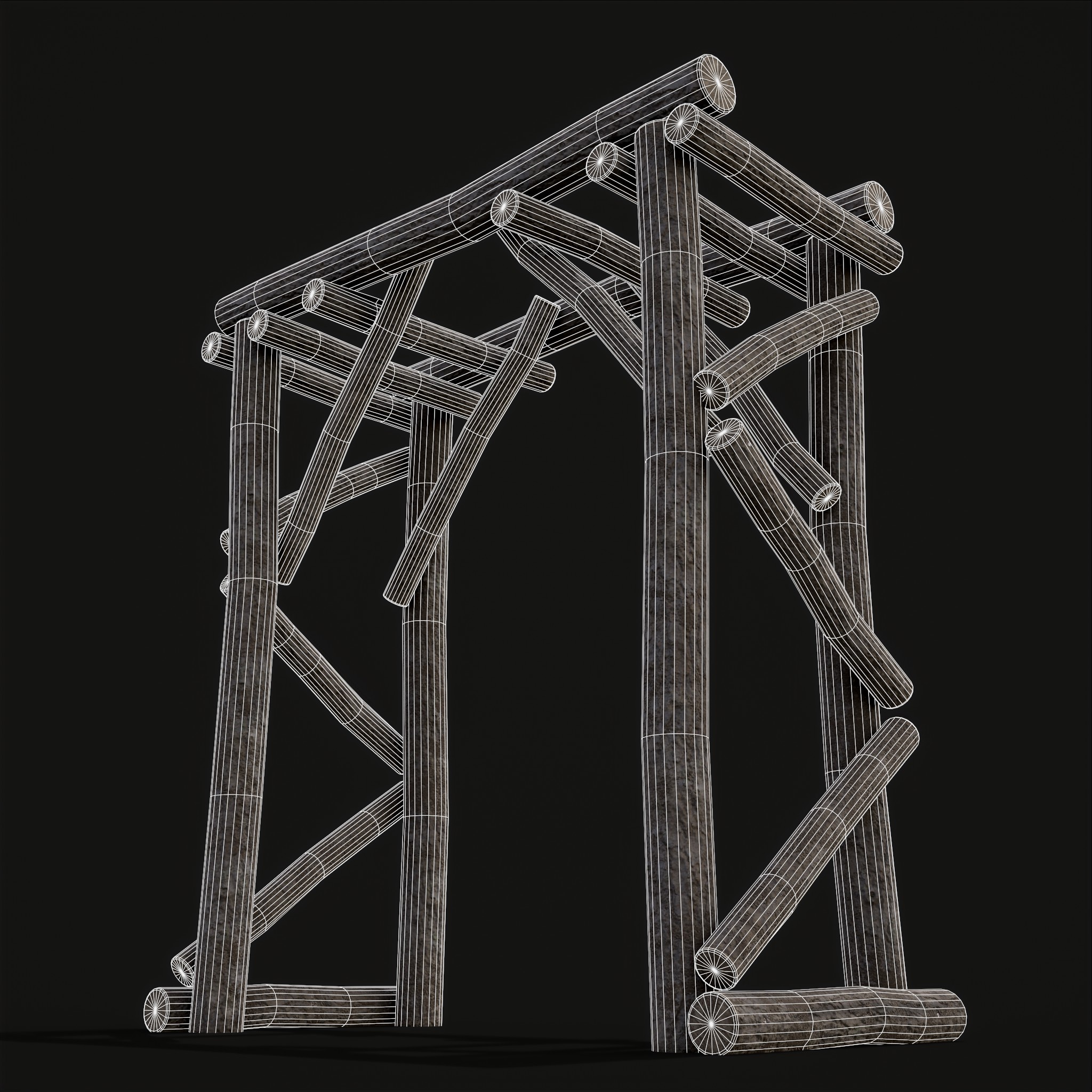 Primitive Log Archway - 3D Model by Get Dead Entertainment