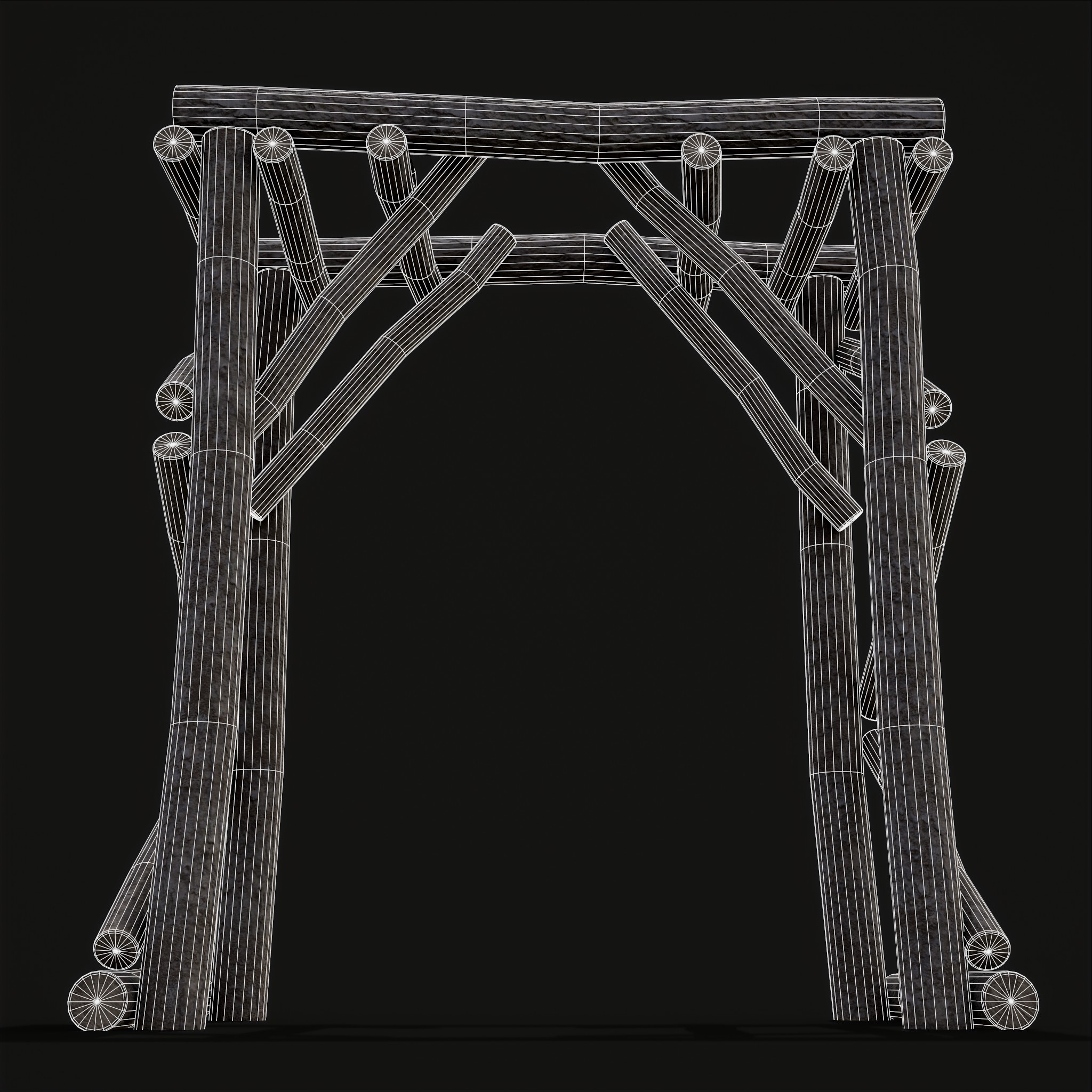 Primitive Log Archway - 3D Model by Get Dead Entertainment