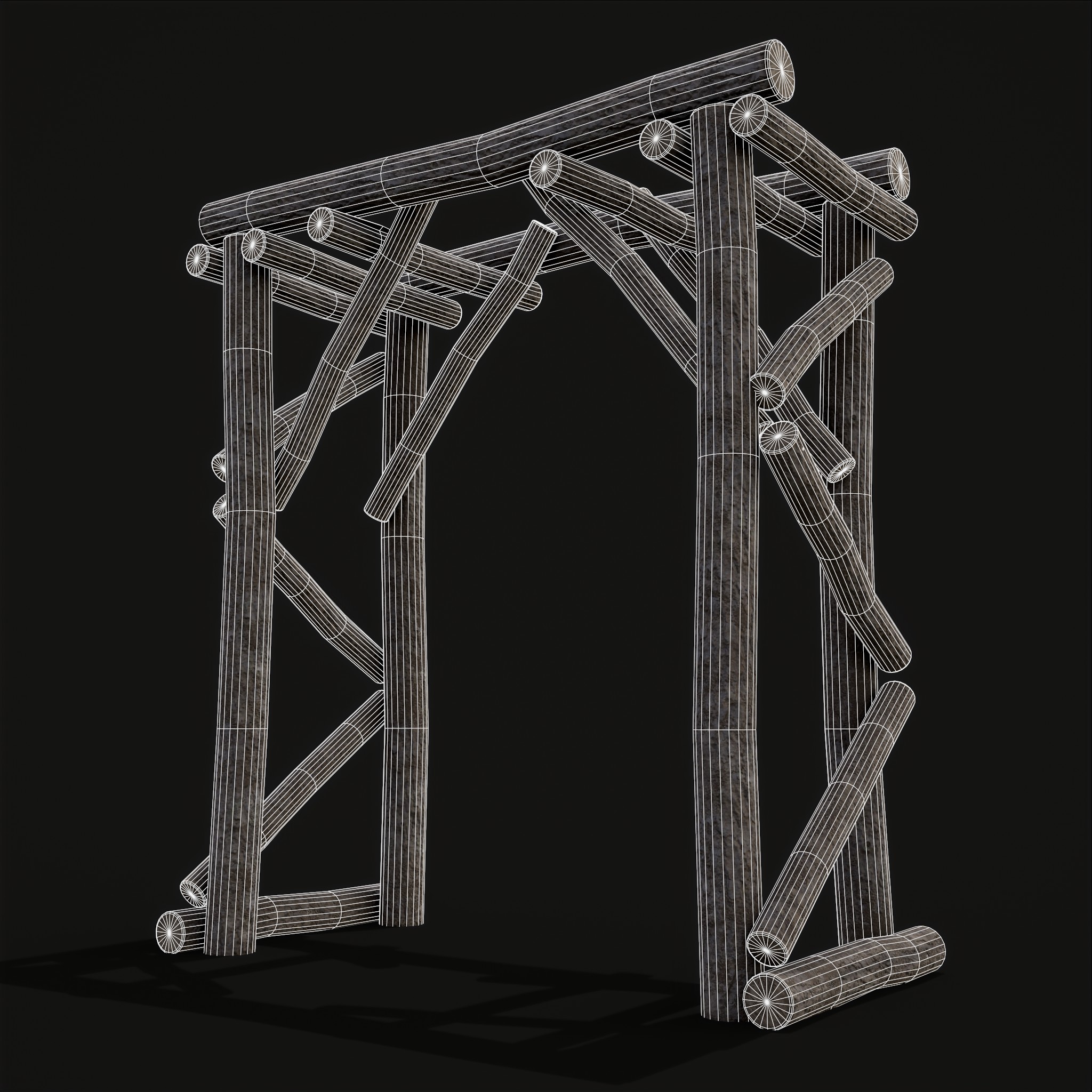 Primitive Log Archway - 3D Model by Get Dead Entertainment