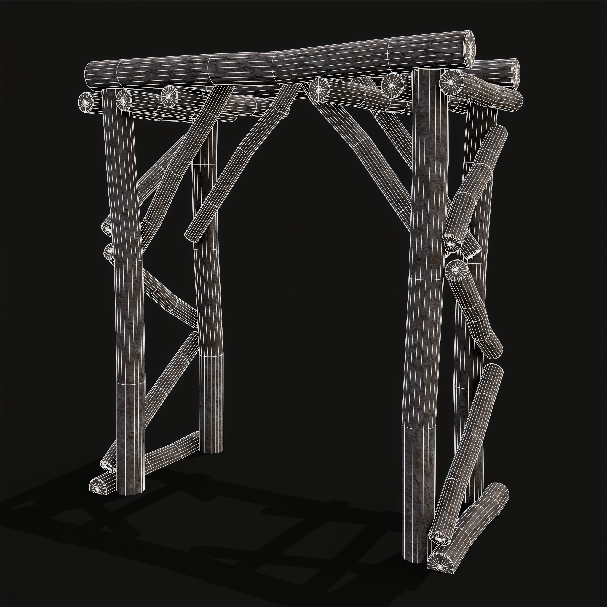 Primitive Log Archway - 3D Model by Get Dead Entertainment