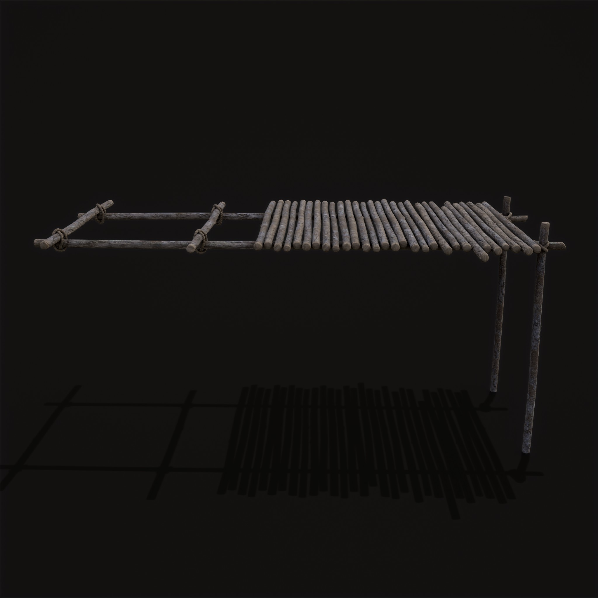 Primitive Tree Tied Fish Skinning Table - 3D Model by Get Dead ...
