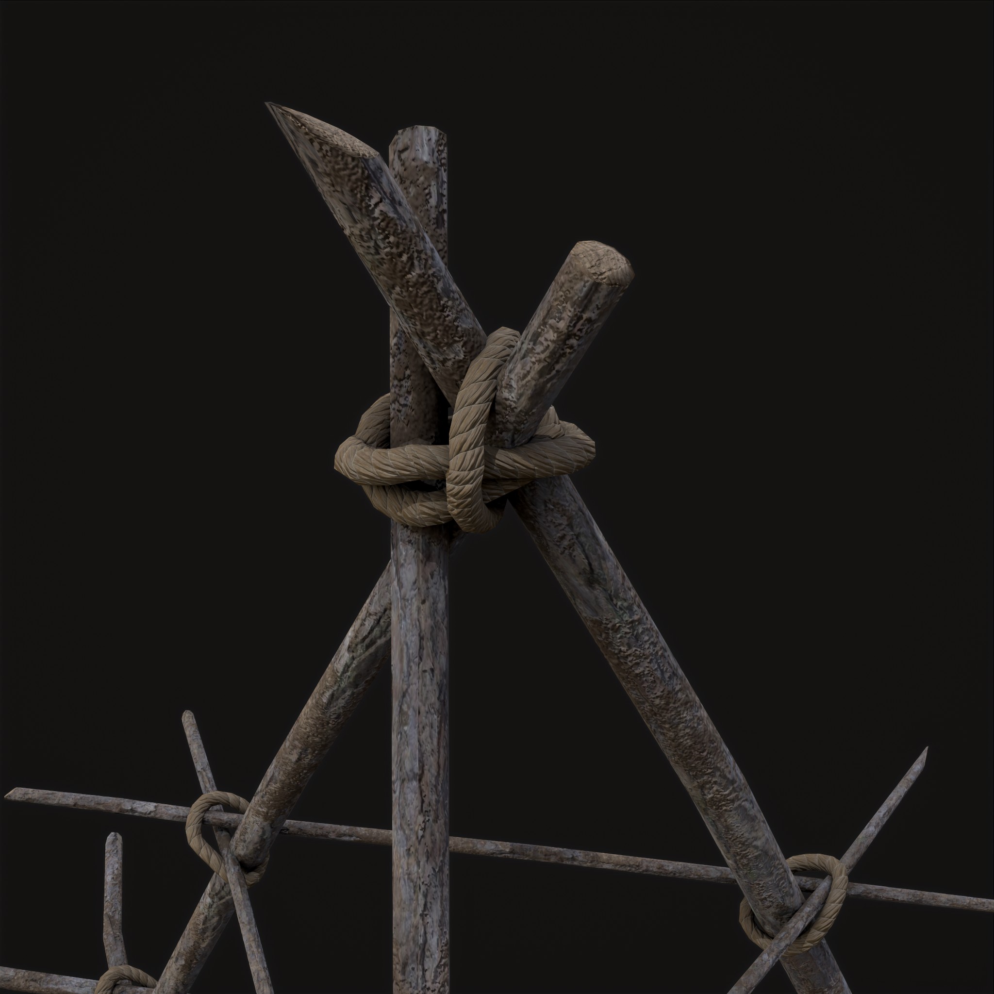 Primitive Tripod Meat Smoker - 3D Model by Get Dead Entertainment