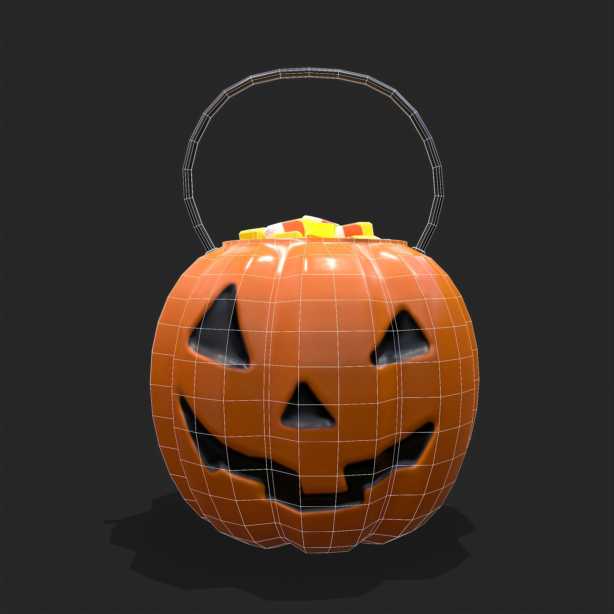 Pumpkin Candy Pail - 3D Model by Get Dead Entertainment