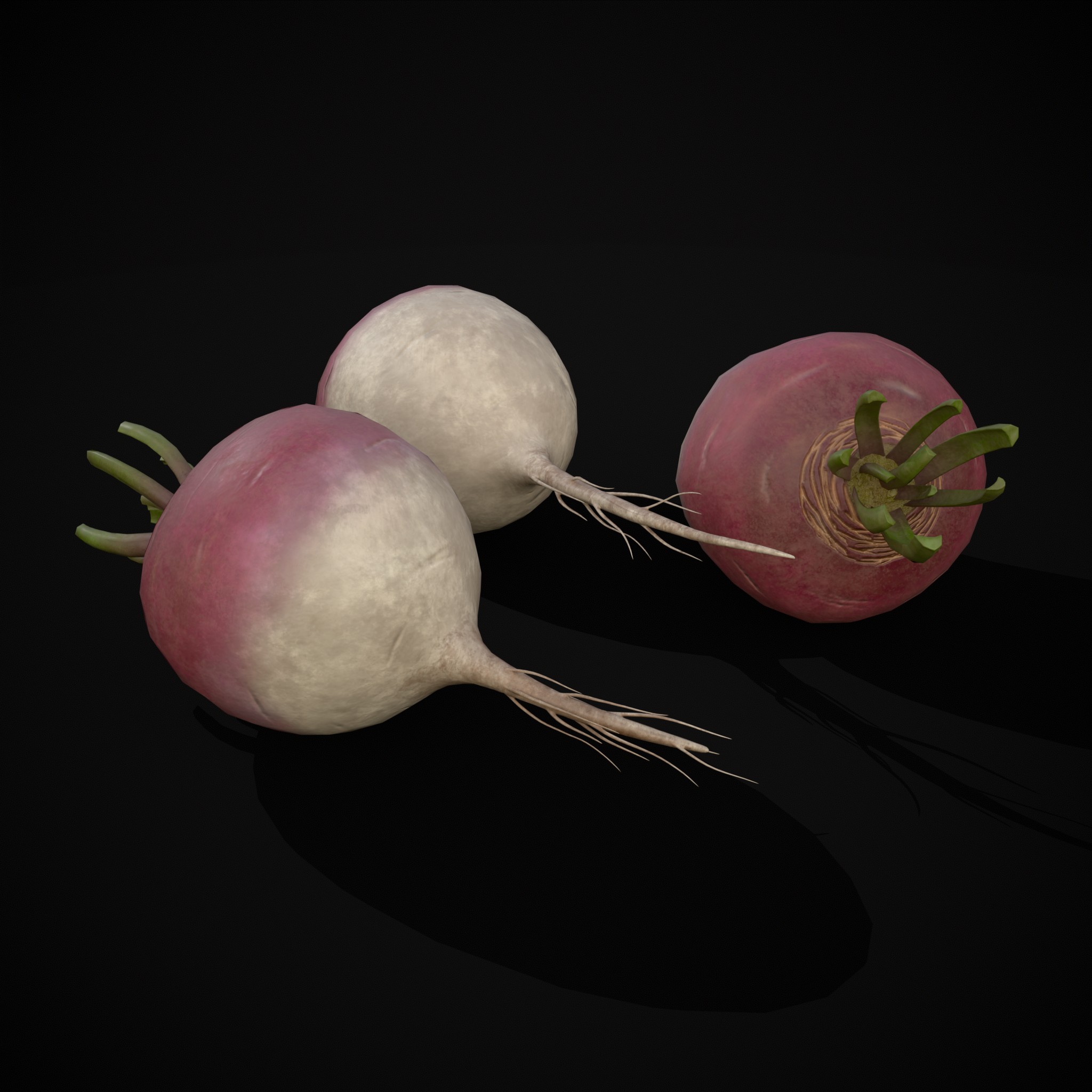 Purple Top White Globe Turnips - 3D Model by Get Dead Entertainment