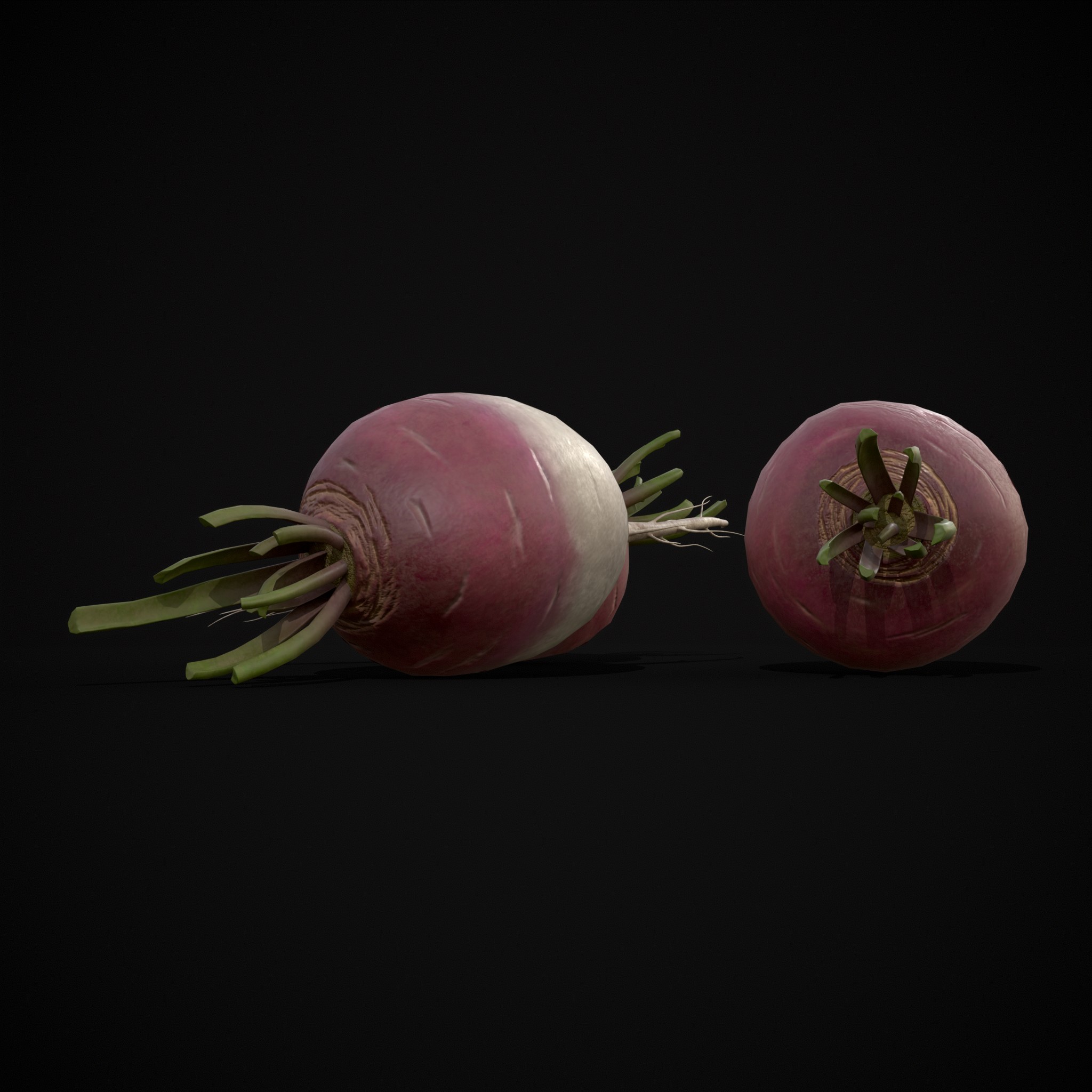 Purple Top White Globe Turnips - 3D Model by Get Dead Entertainment