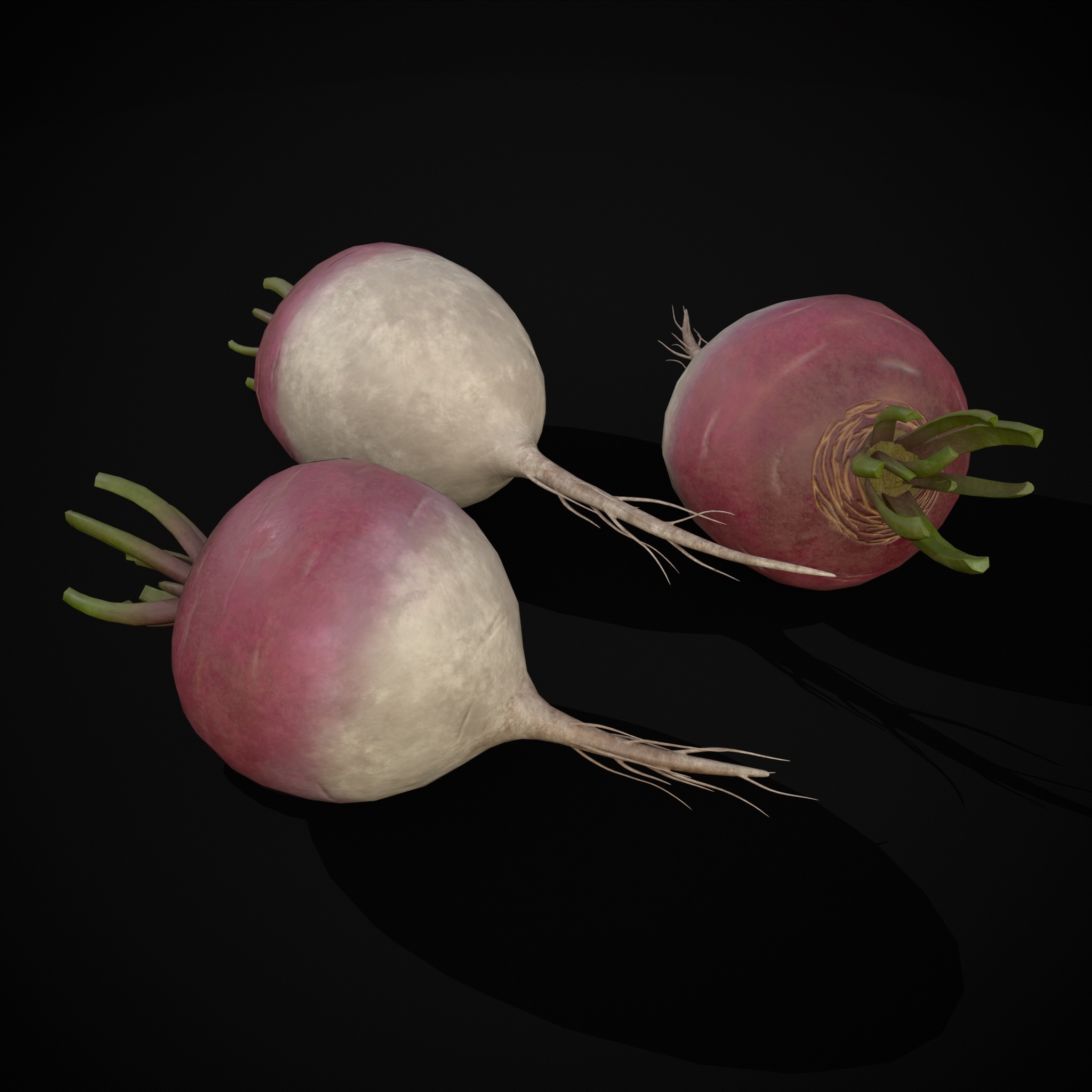 Purple Top White Globe Turnips - 3D Model by Get Dead Entertainment
