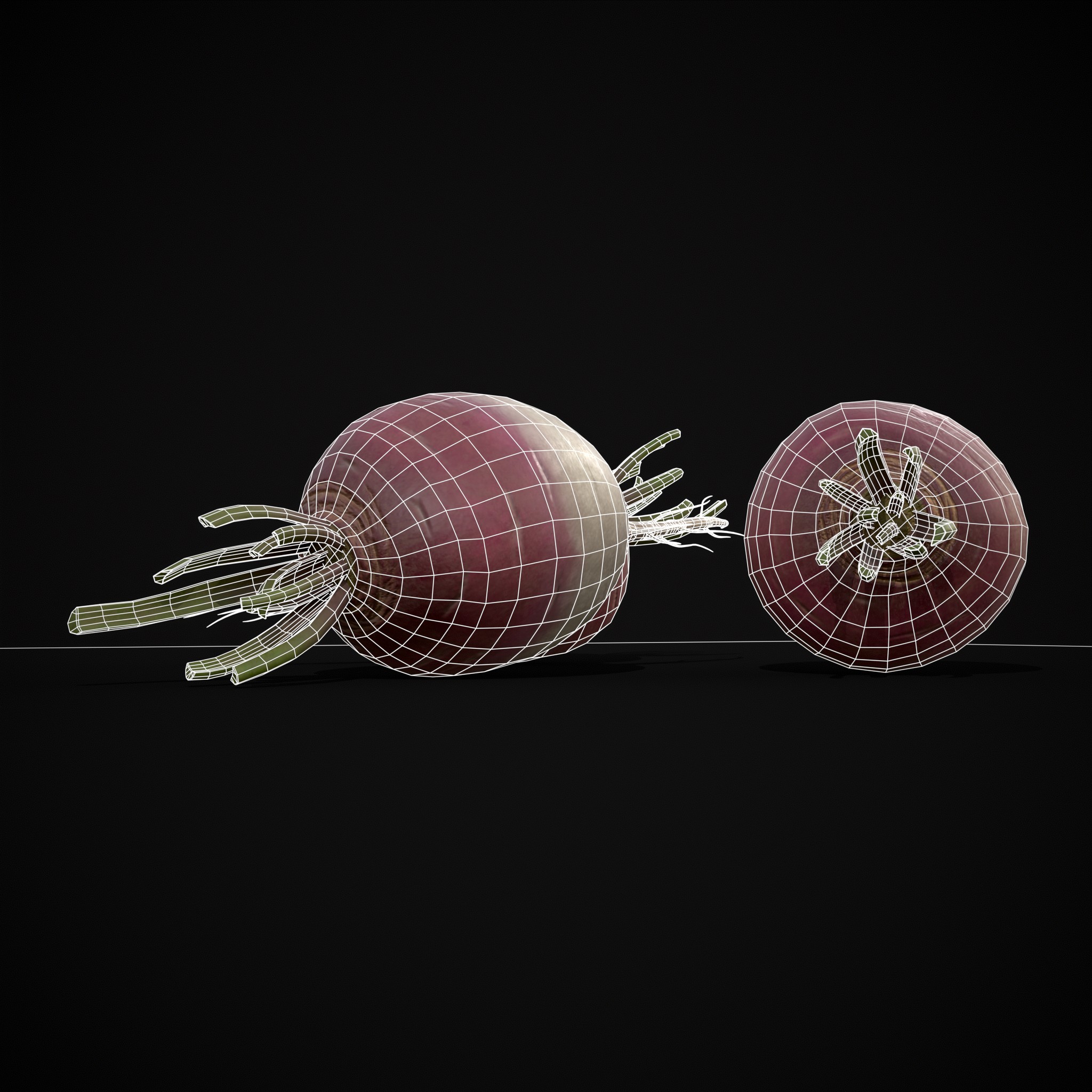 Purple Top White Globe Turnips - 3D Model by Get Dead Entertainment