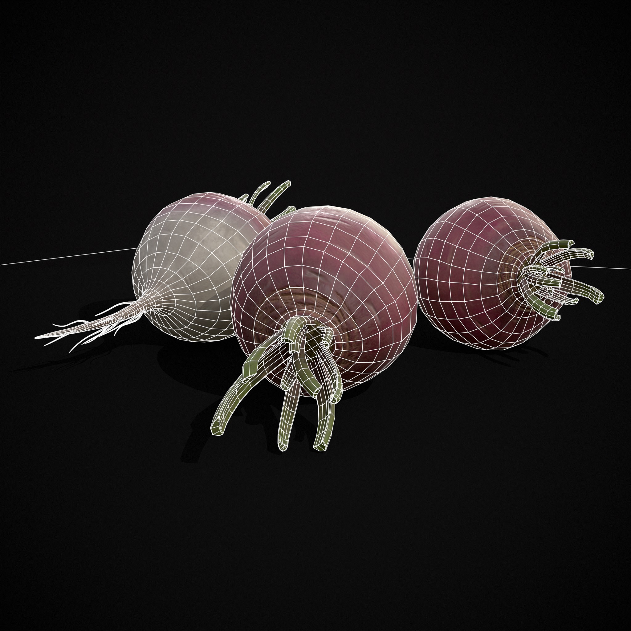 Purple Top White Globe Turnips - 3D Model by Get Dead Entertainment