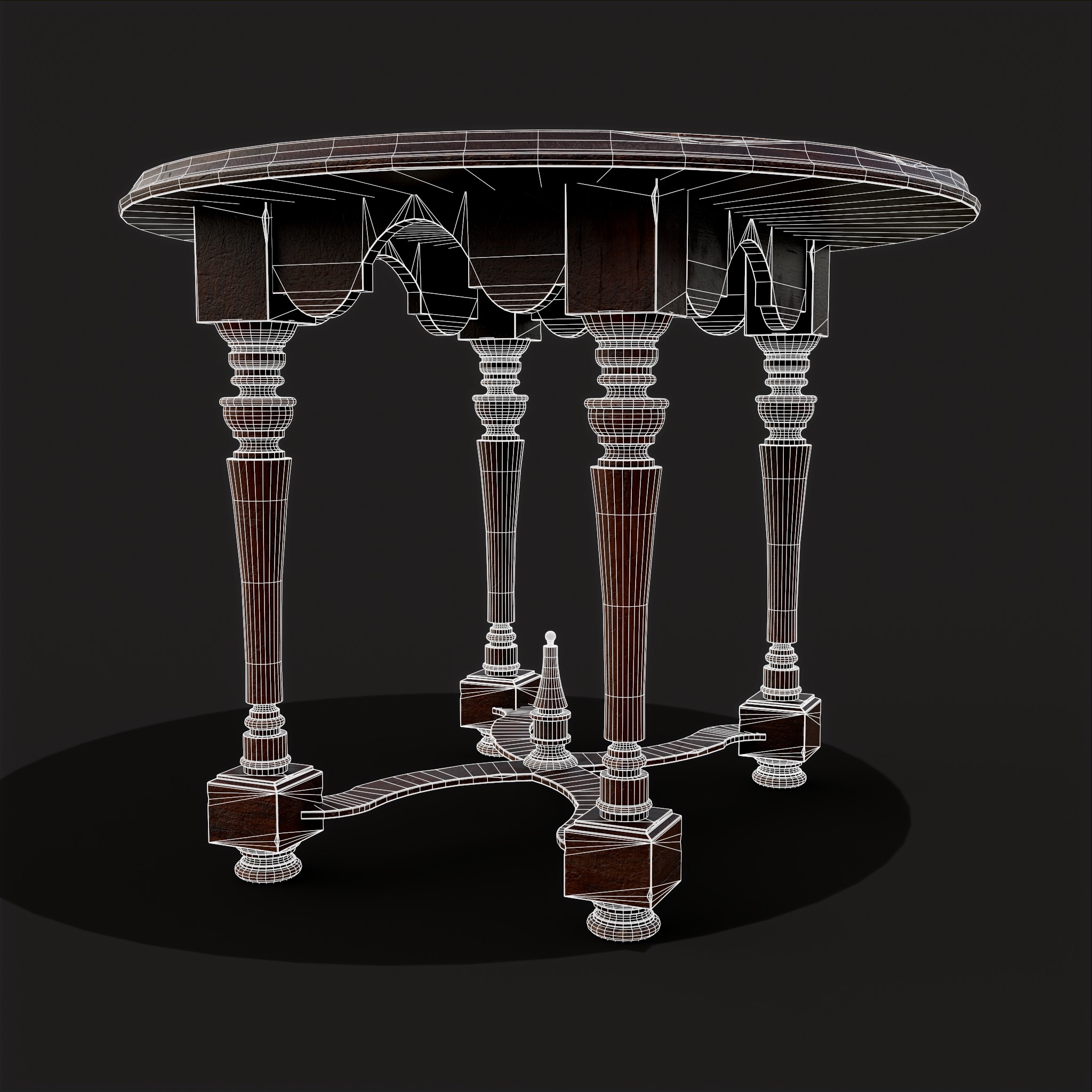 Quality Medieval Elegant Round Table - 3D Model by Get Dead Entertainment