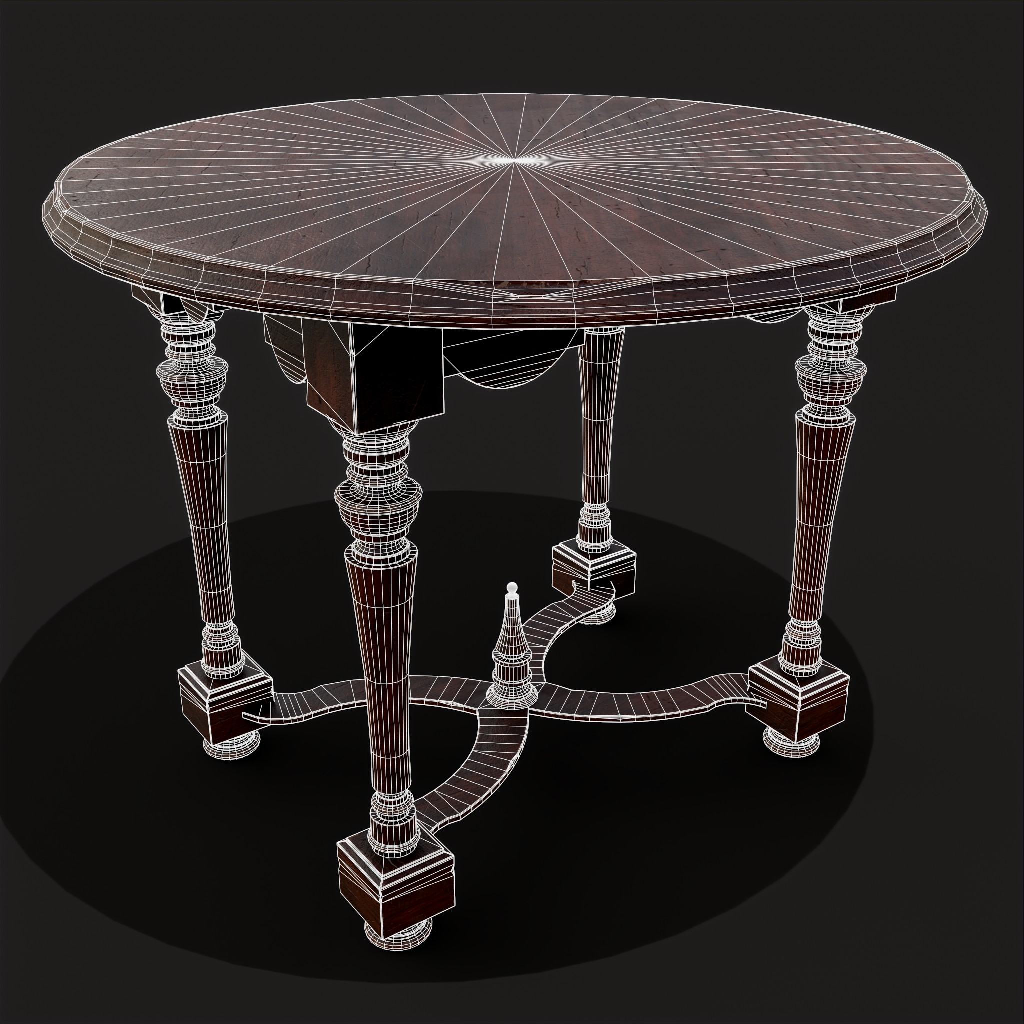 Quality Medieval Elegant Round Table - 3D Model by Get Dead Entertainment