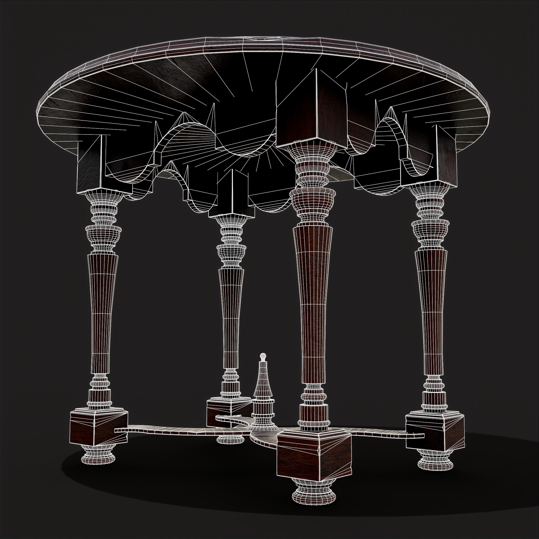 Quality Medieval Elegant Round Table - 3D Model by Get Dead Entertainment