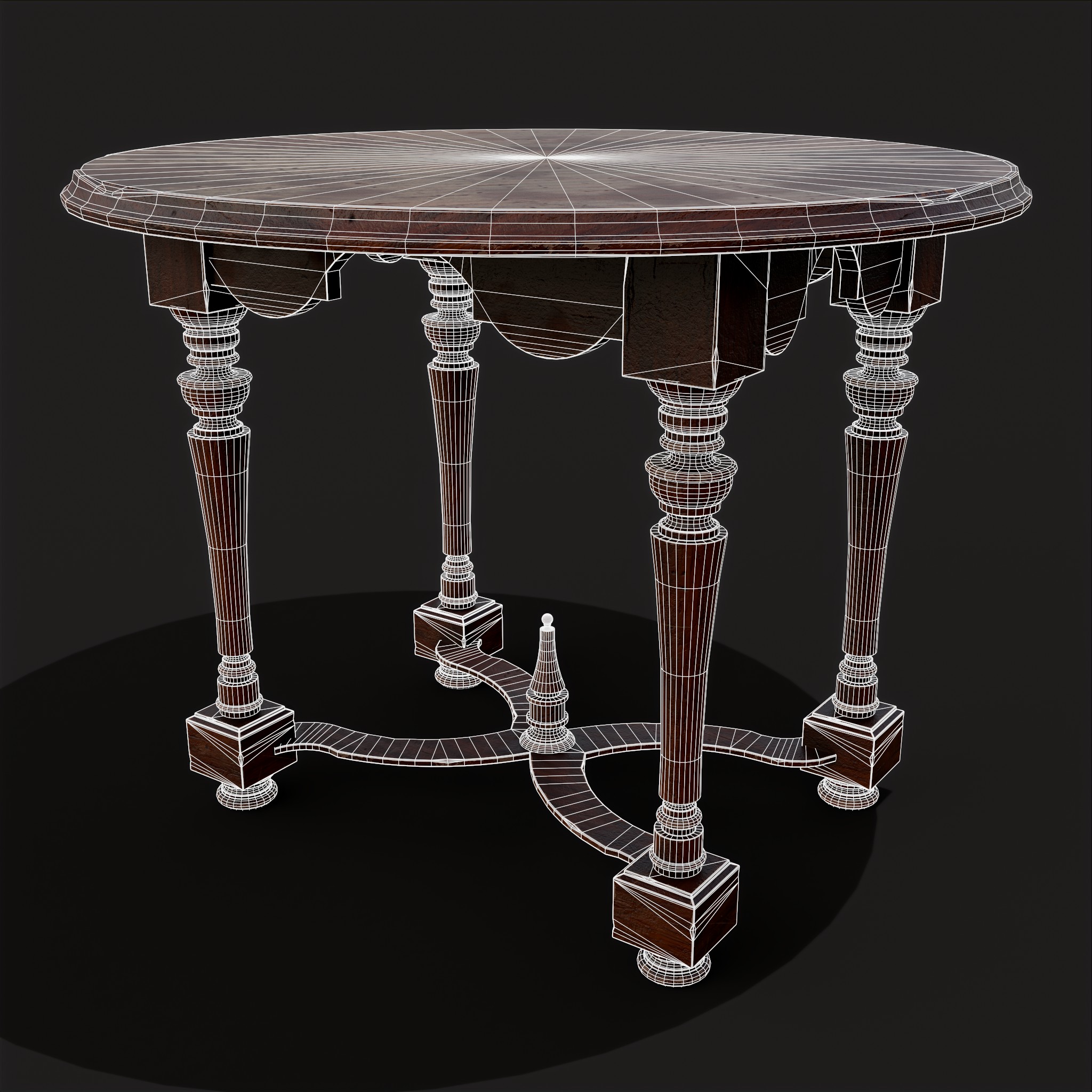 Quality Medieval Elegant Round Table - 3D Model by Get Dead Entertainment