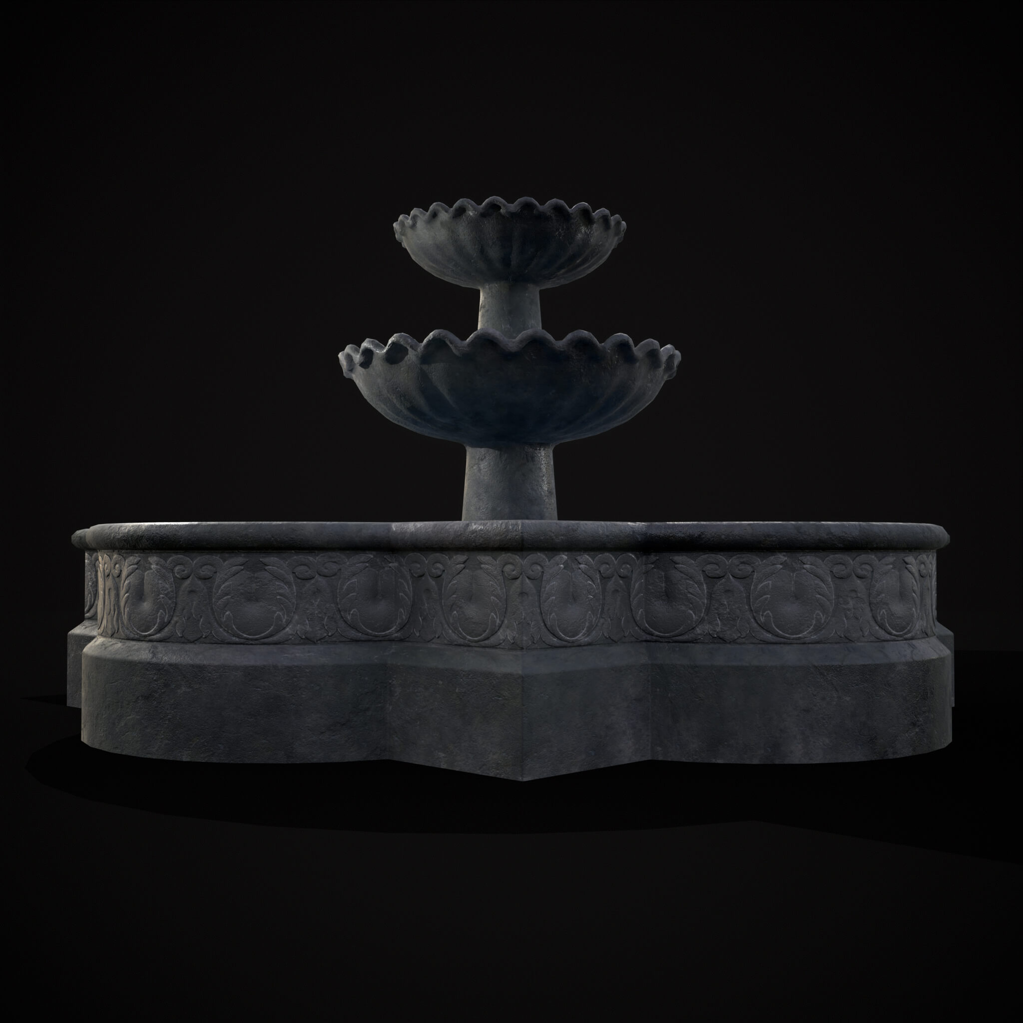 Quatrefoil Multi Level Fountain - 3D Model by Get Dead Entertainment