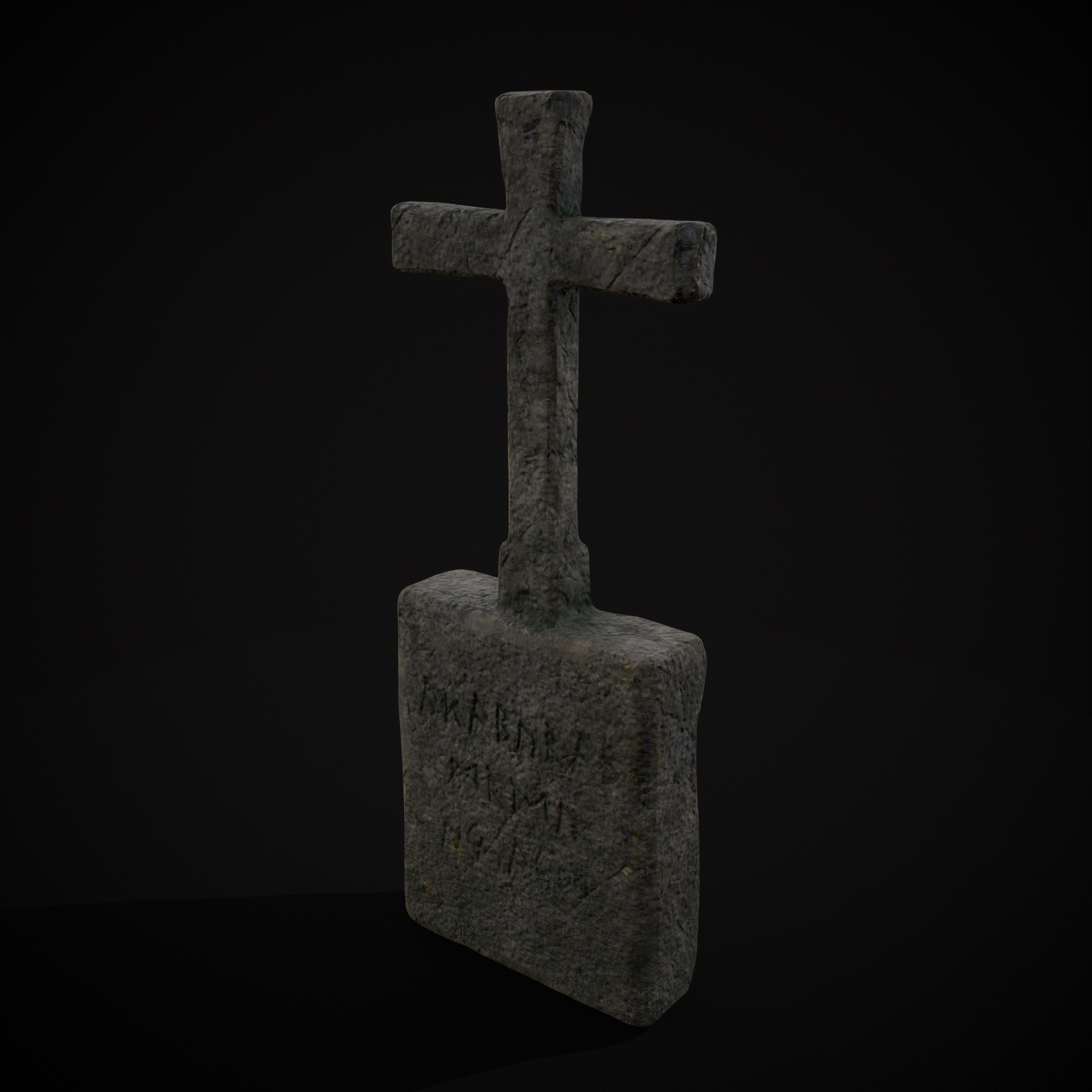 Raised Cross Head Stone - 3D Model by Get Dead Entertainment