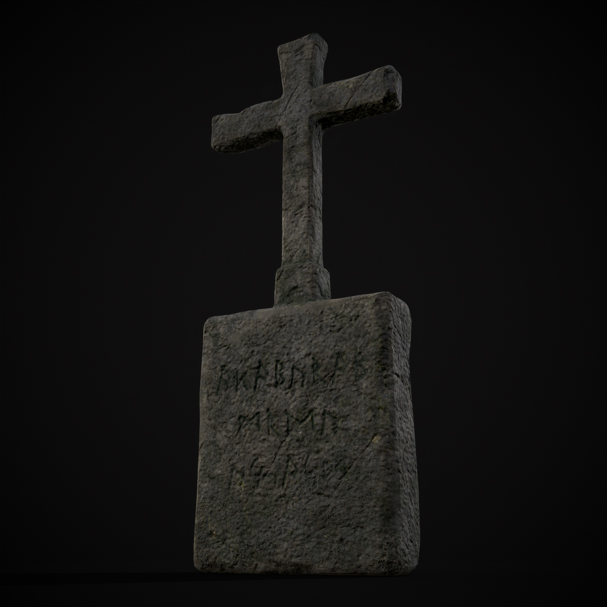 Raised Cross Head Stone - 3D Model by Get Dead Entertainment