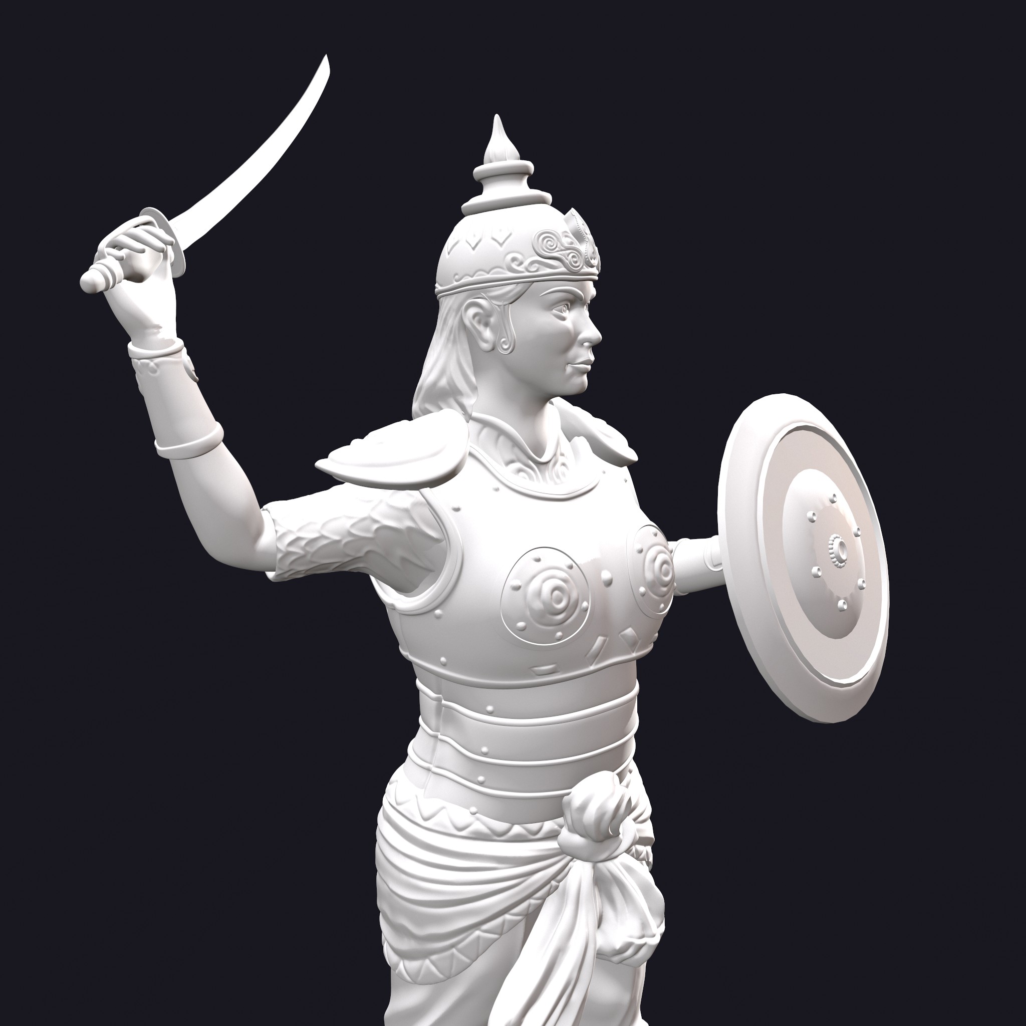 Rani Durgavati Sculpture - 3D Model by Get Dead Entertainment