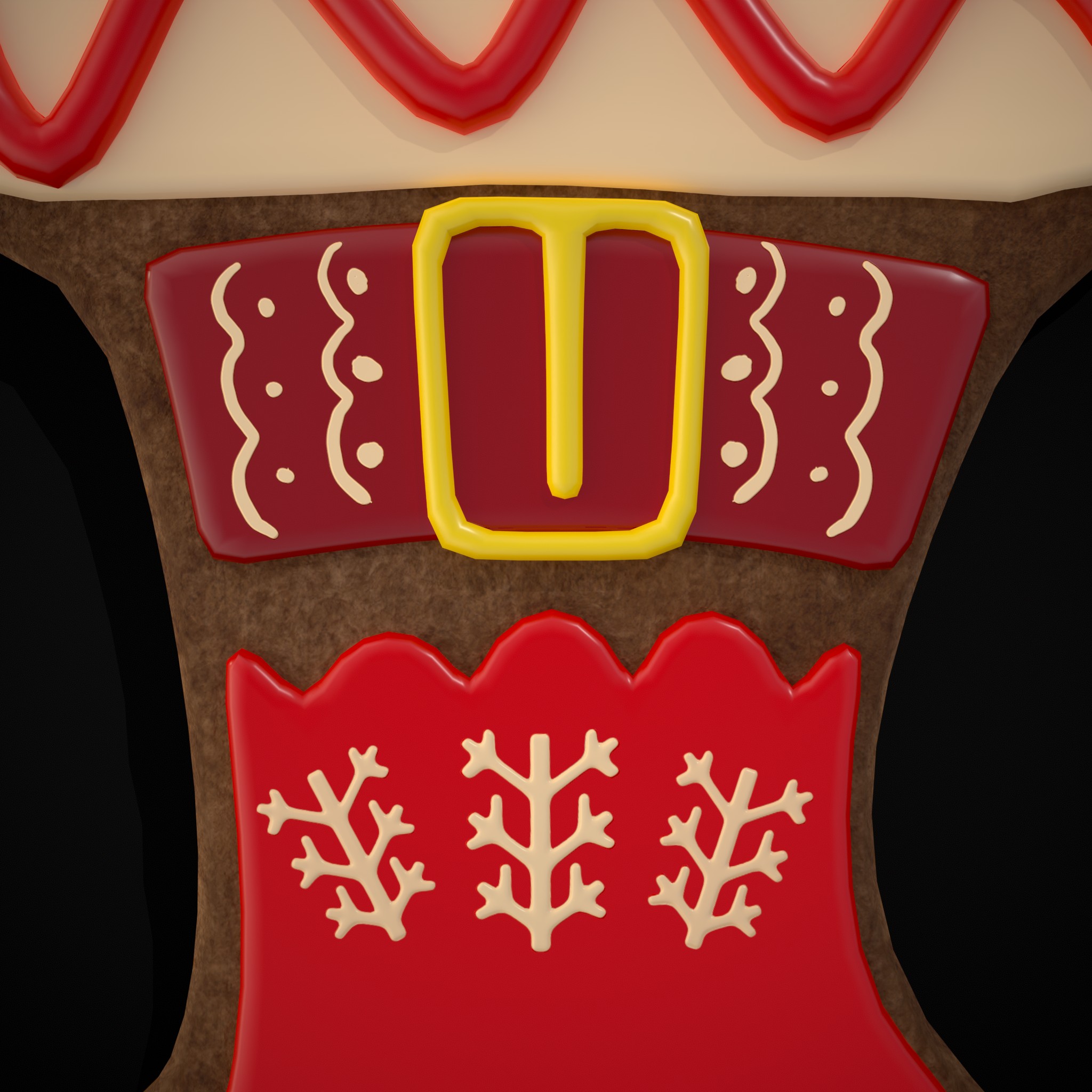 Red and White Decorated Gingerbread Boot - 3D Model by Get Dead ...