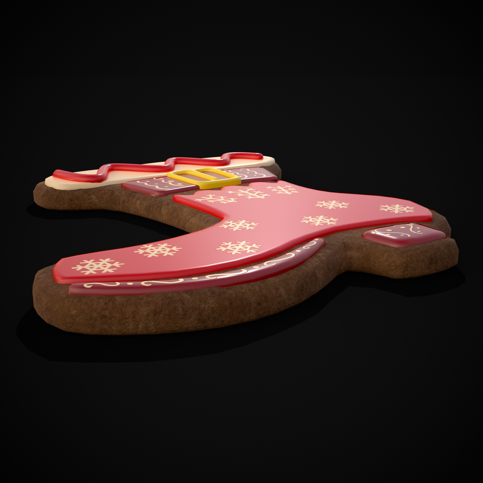 Red and White Decorated Gingerbread Boot - 3D Model by Get Dead ...