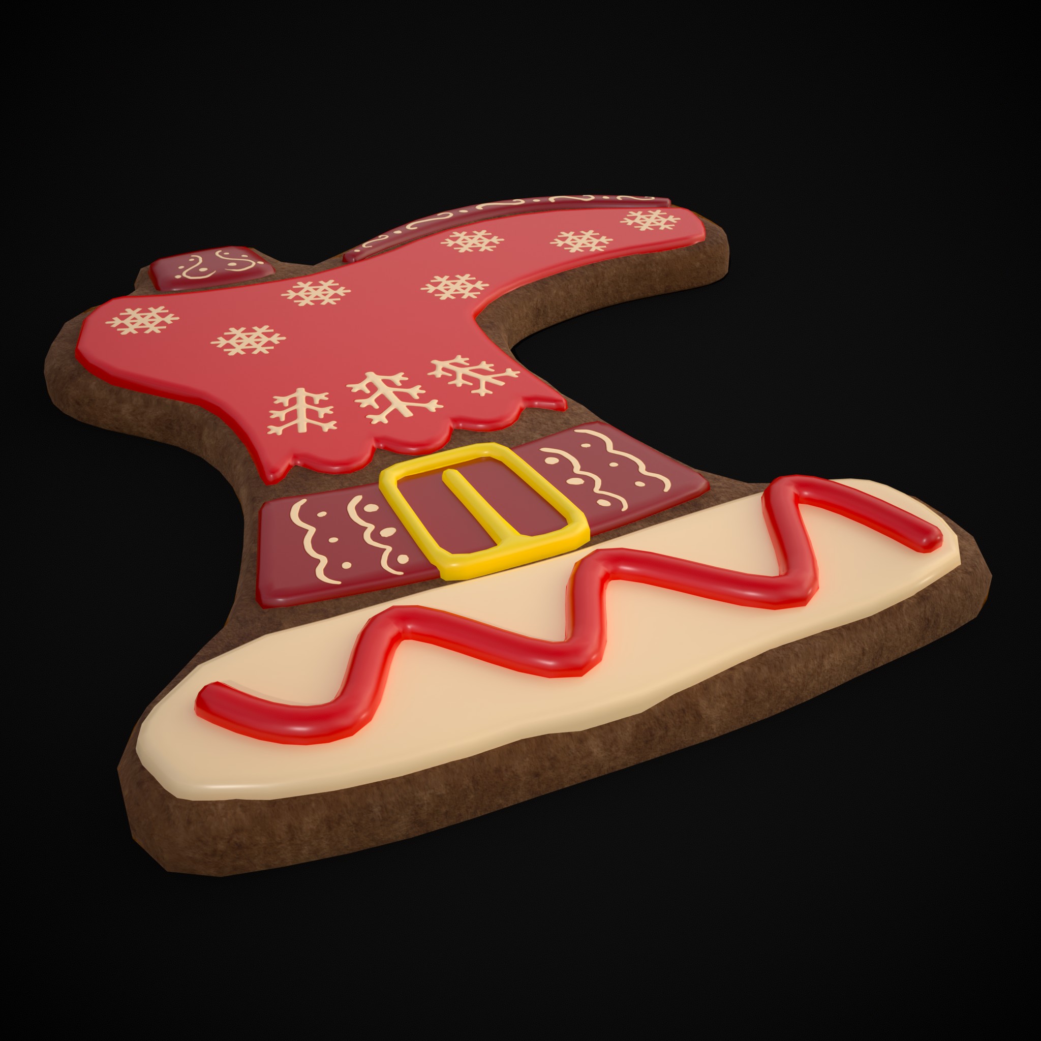 Red and White Decorated Gingerbread Boot - 3D Model by Get Dead ...
