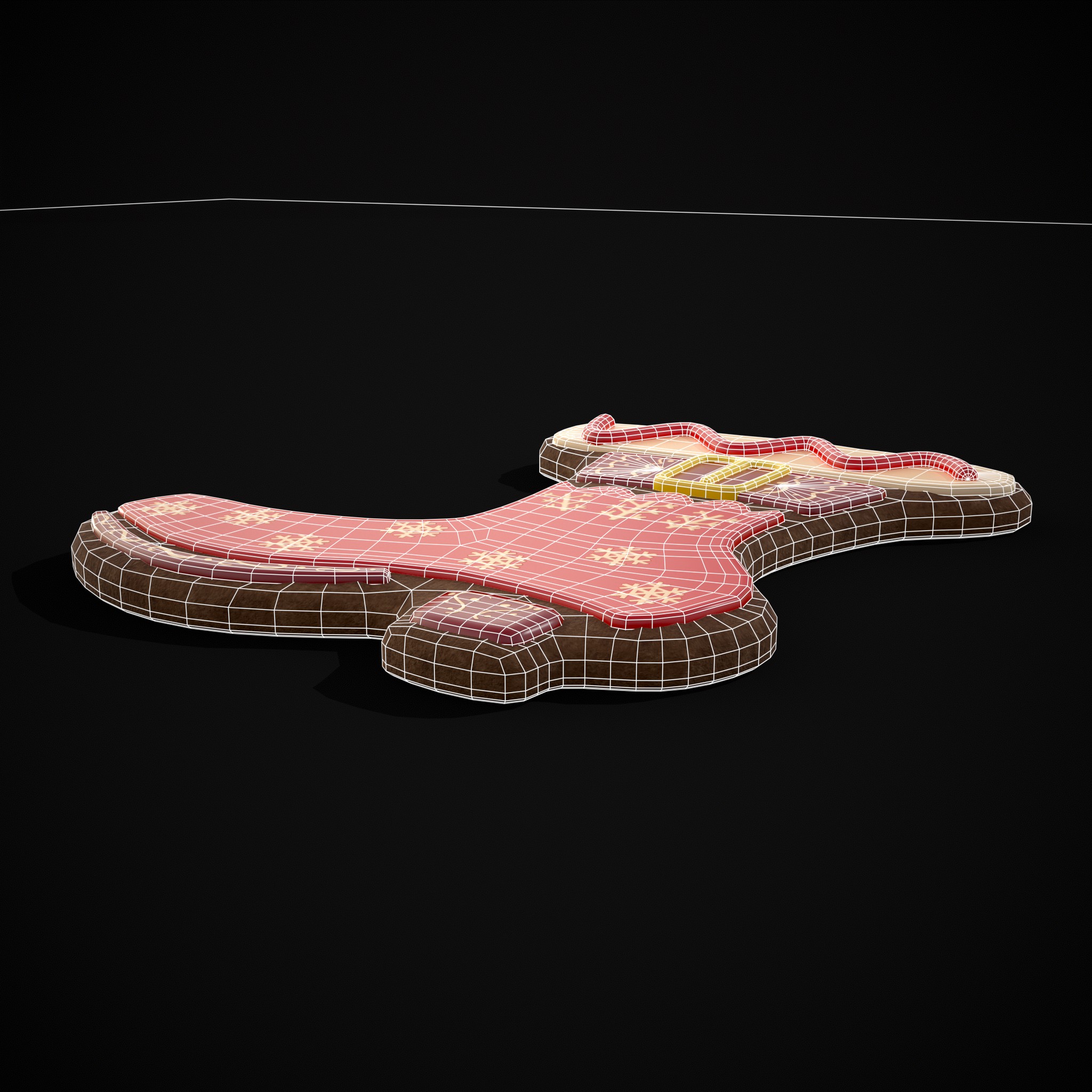 Red and White Decorated Gingerbread Boot - 3D Model by Get Dead ...