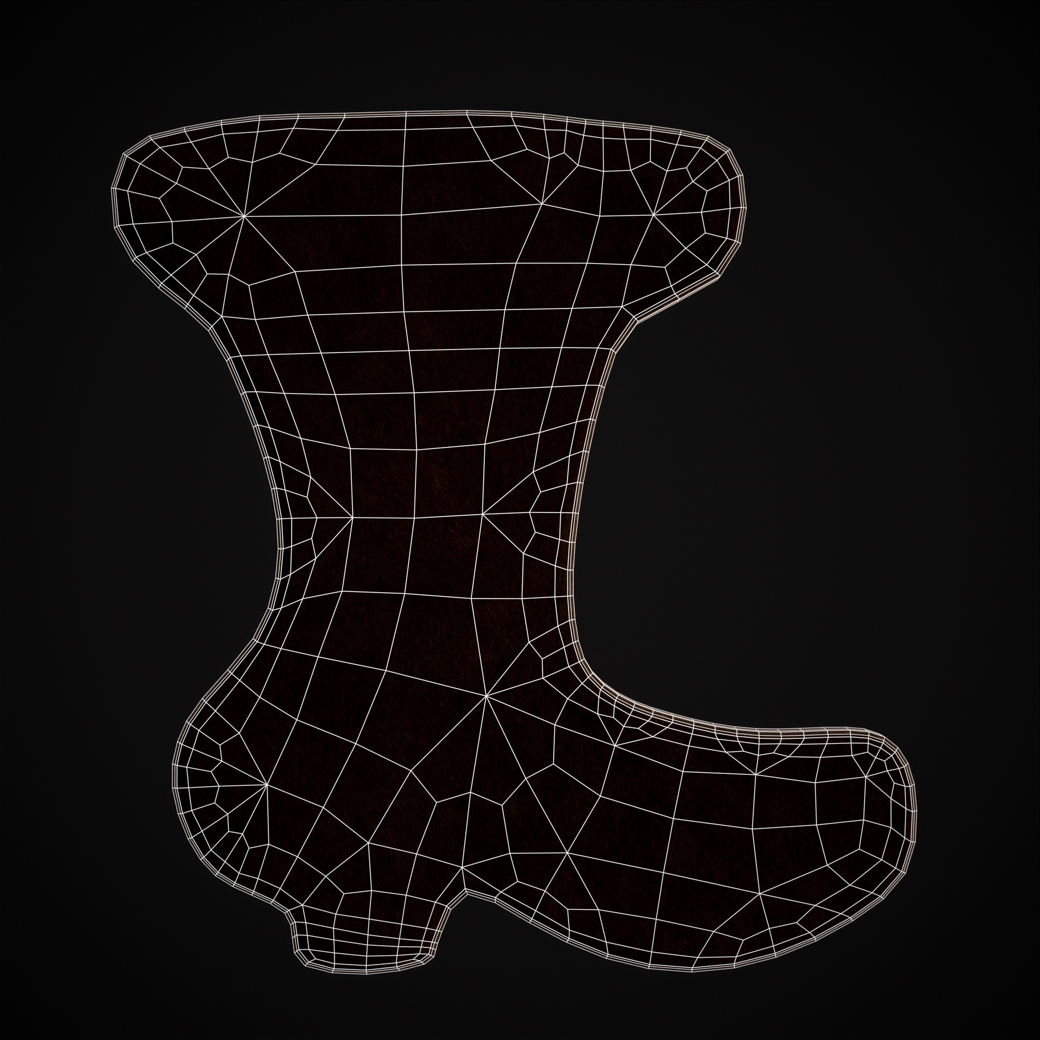 Red and White Decorated Gingerbread Boot - 3D Model by Get Dead ...