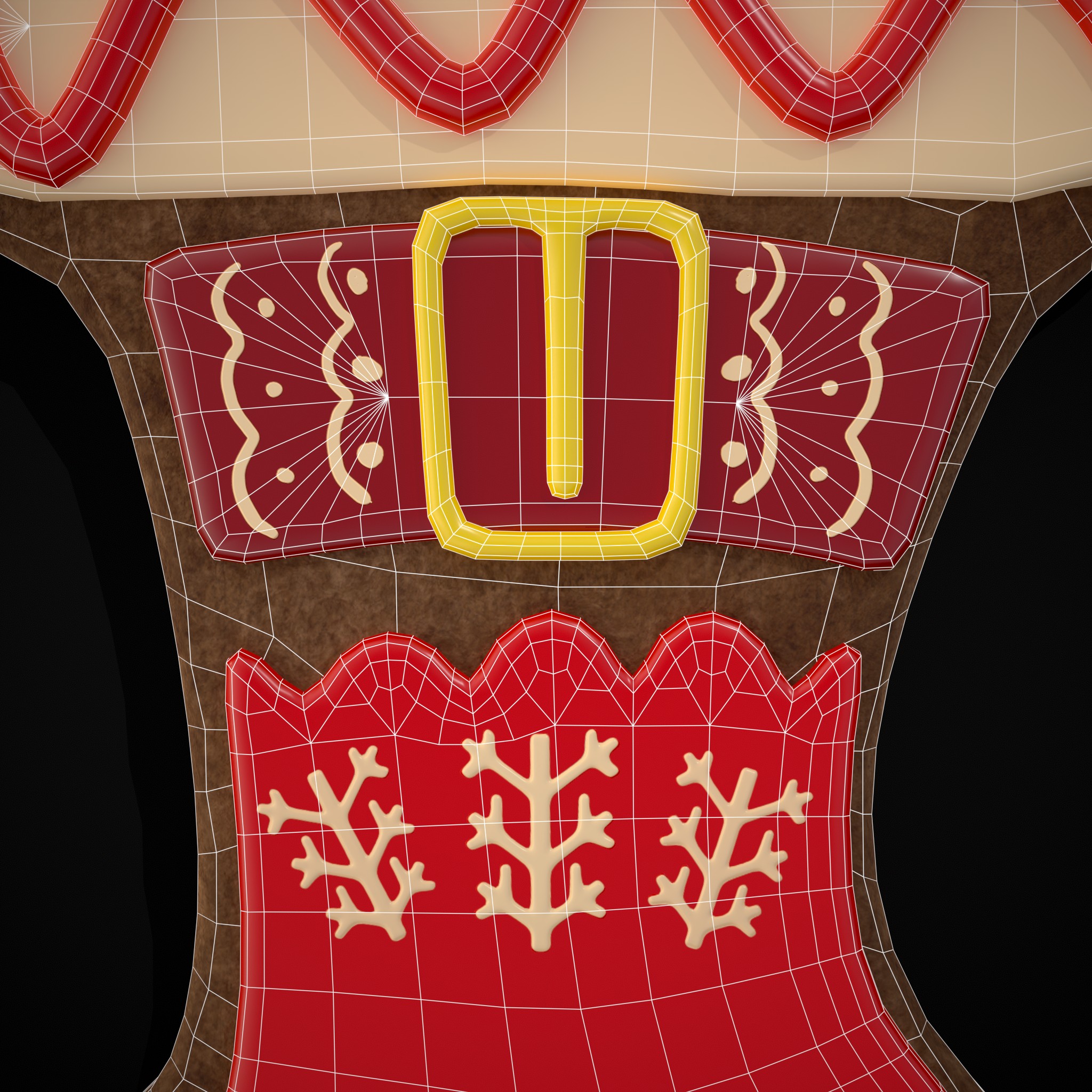 Red and White Decorated Gingerbread Boot - 3D Model by Get Dead ...