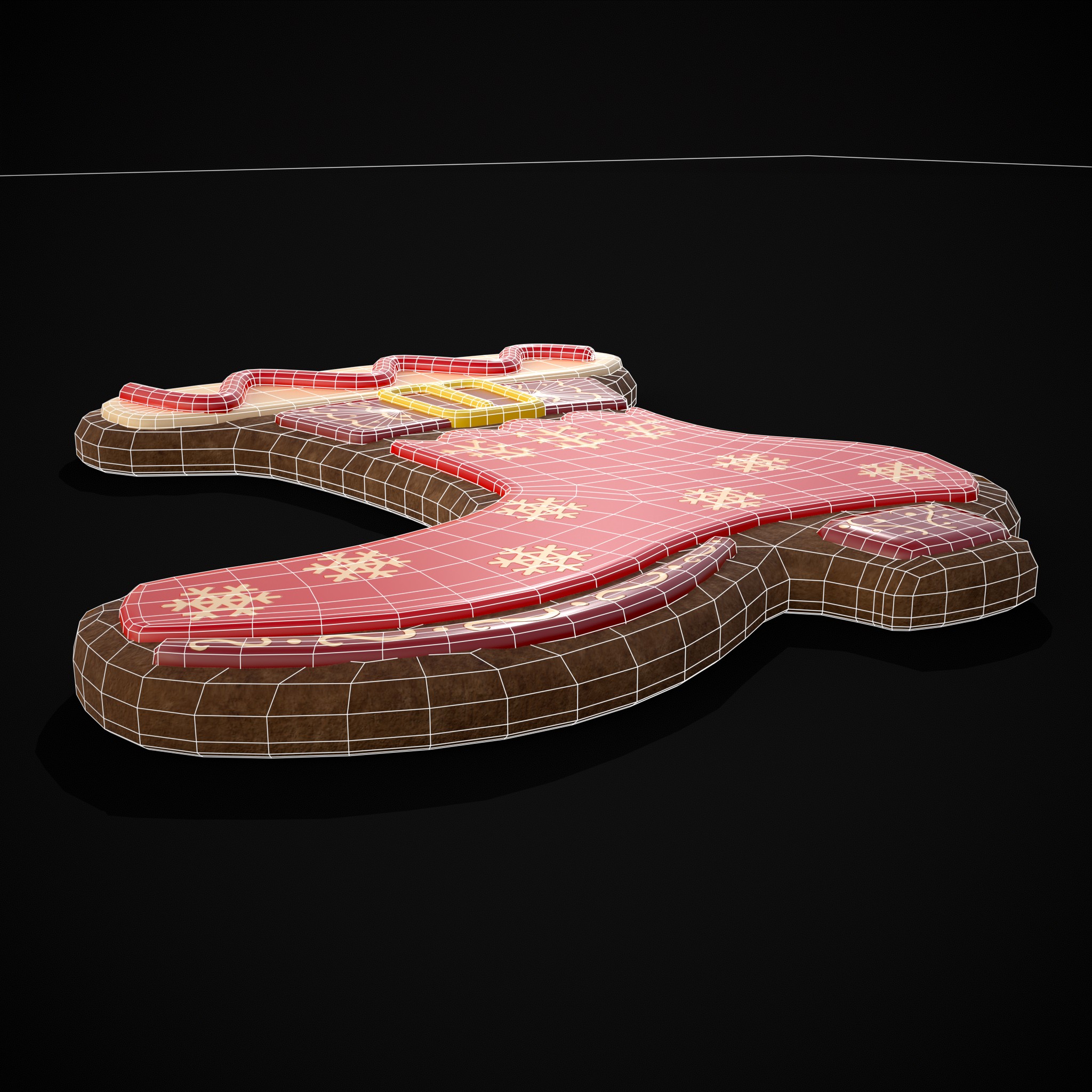 Red and White Decorated Gingerbread Boot - 3D Model by Get Dead ...