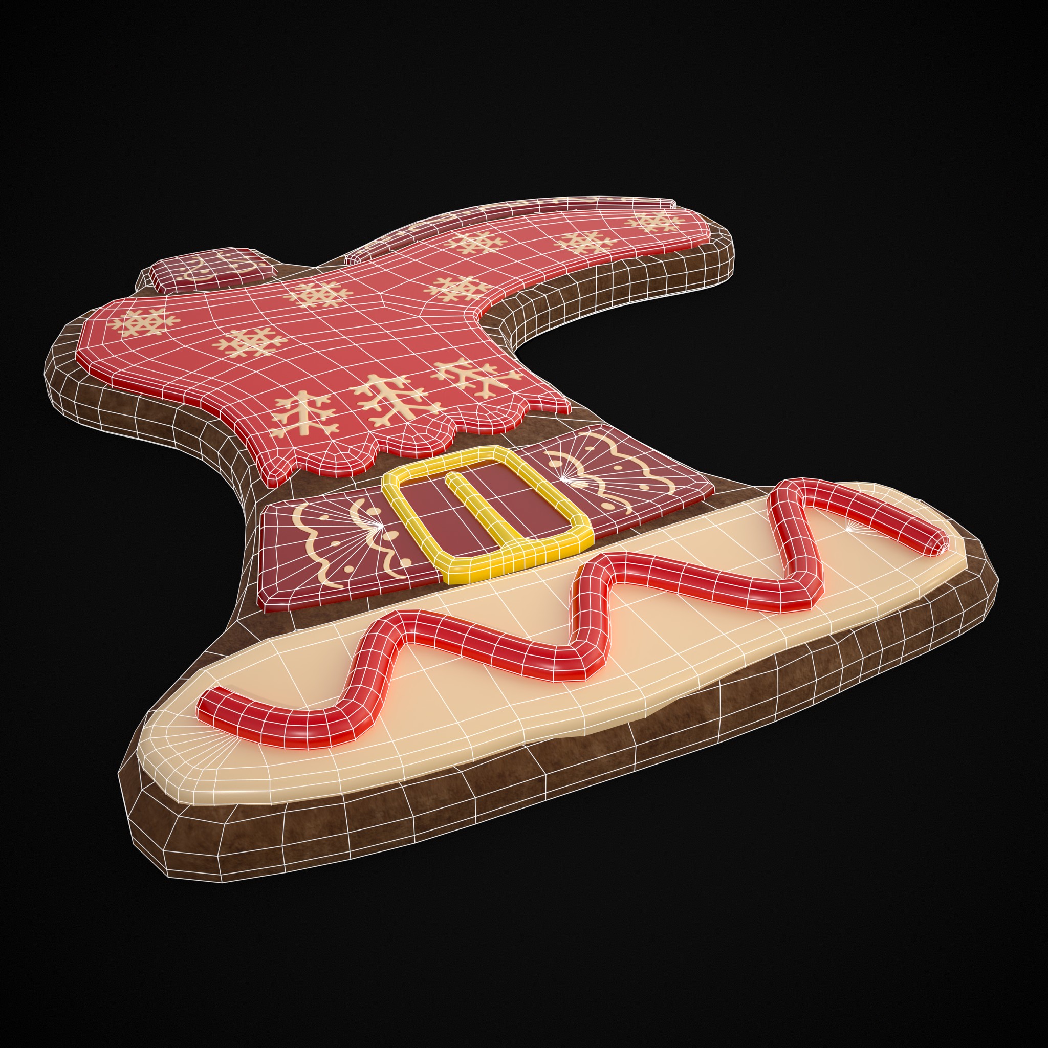 Red and White Decorated Gingerbread Boot - 3D Model by Get Dead ...