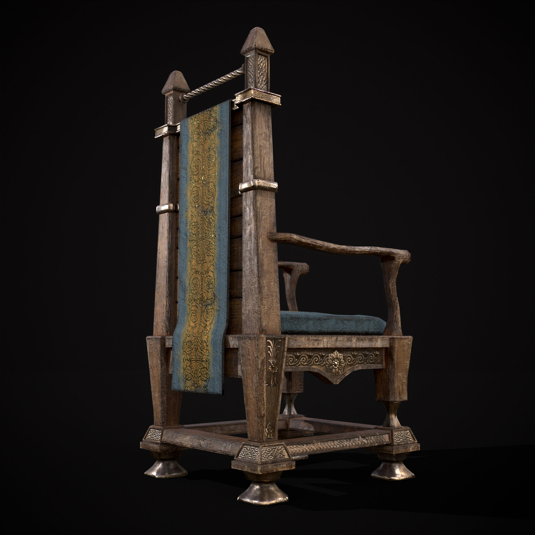 Regal Hardwood Chair - 3D Model by Get Dead Entertainment