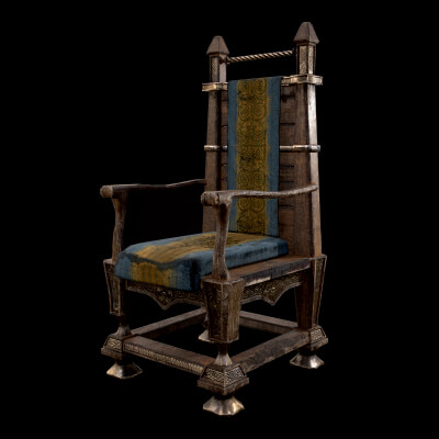 Regal Hardwood Chair - 3D Model by Get Dead Entertainment