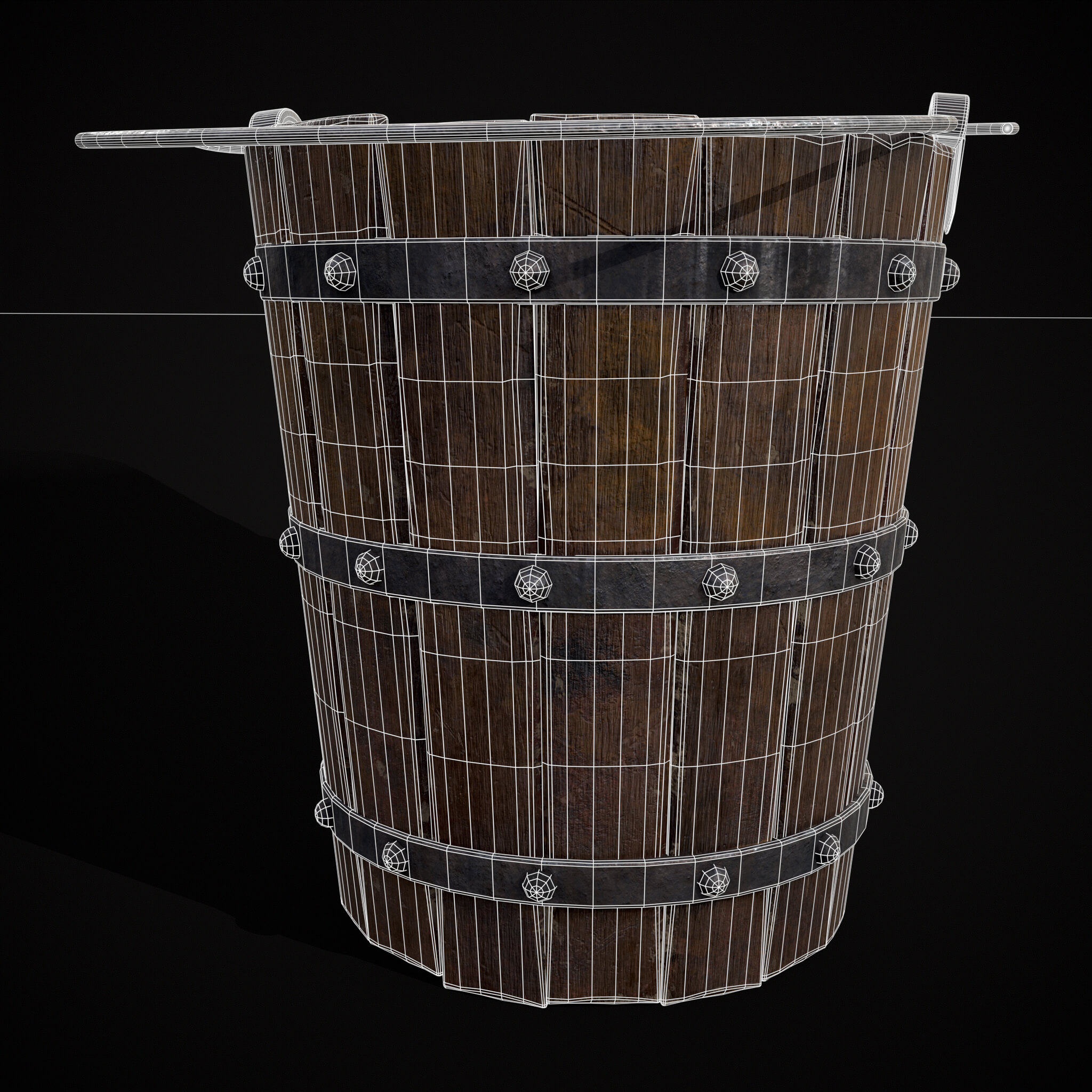 Reinforced Wooden Bucket - 3D Model by Get Dead Entertainment