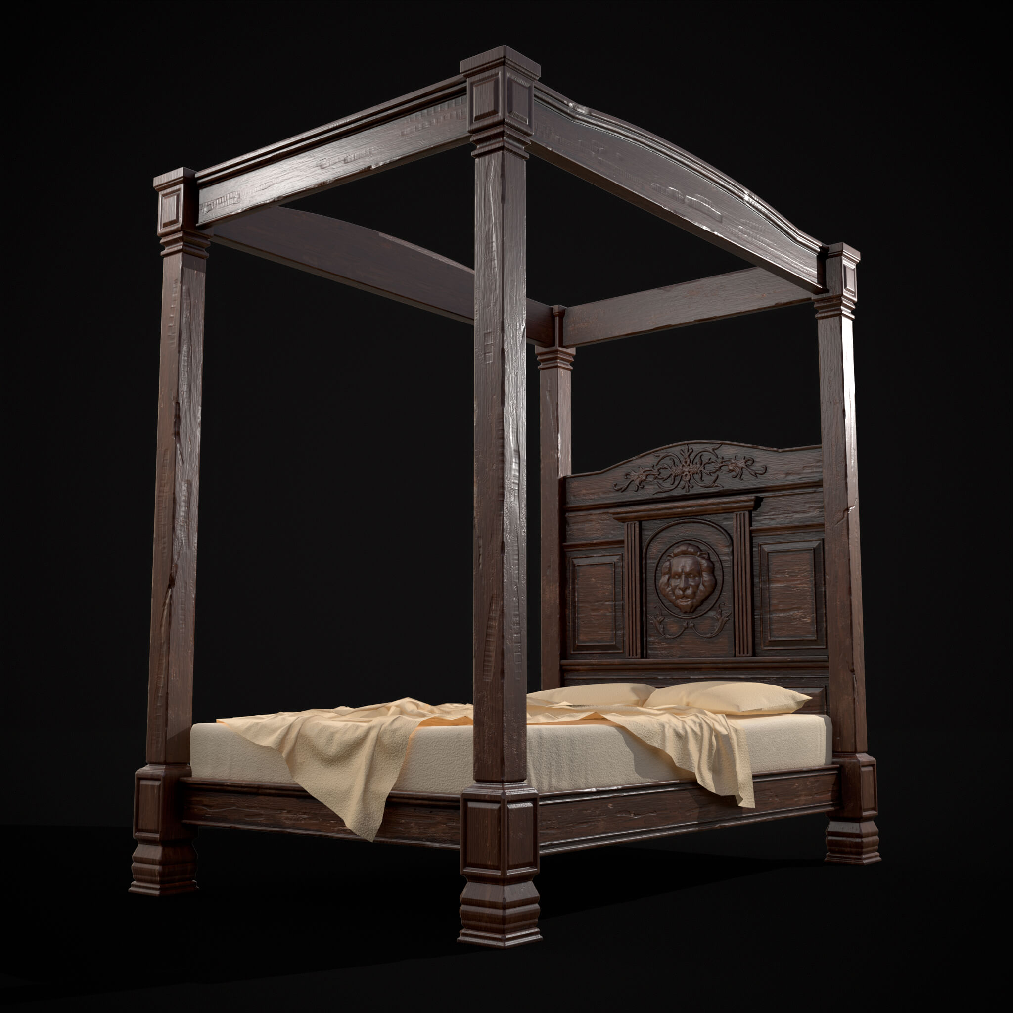 Renaissance Canopy Bed - 3D Model by Get Dead Entertainment