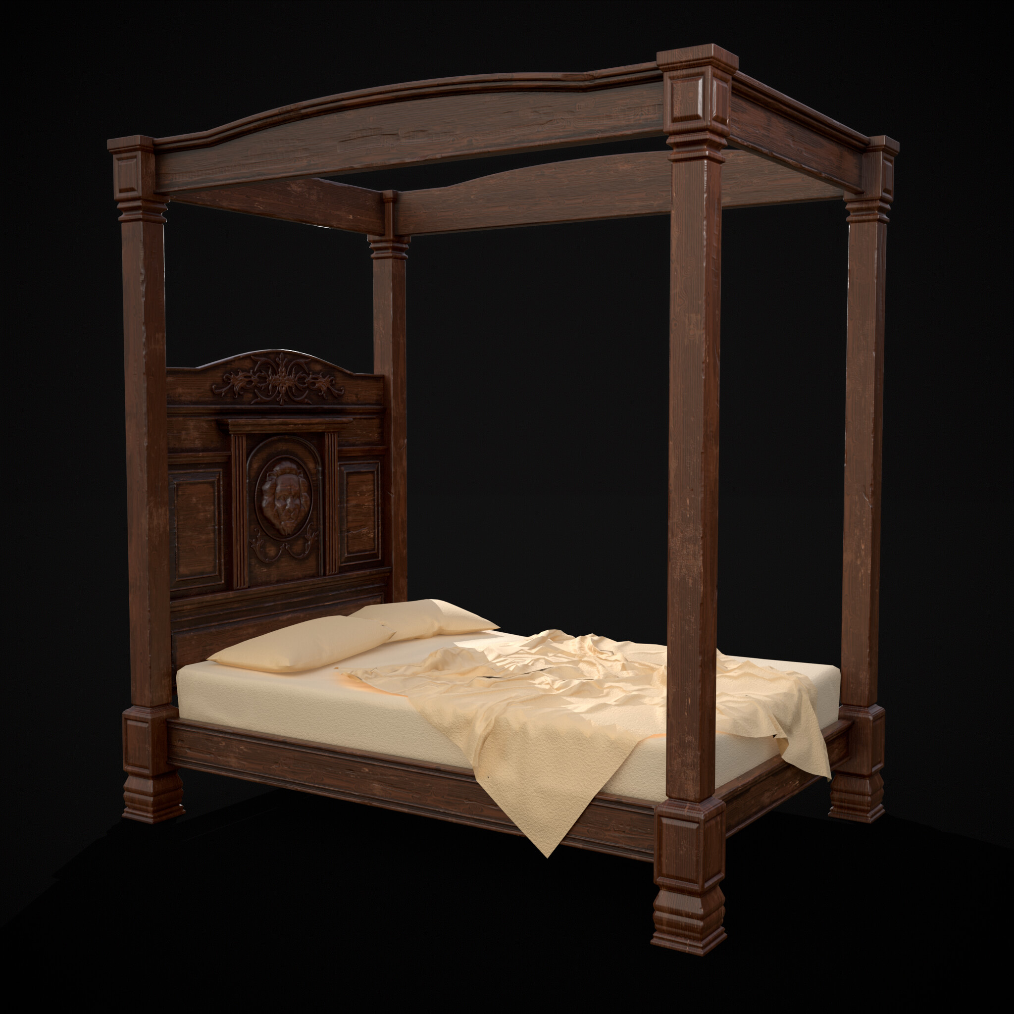 Renaissance Canopy Bed - 3D Model by Get Dead Entertainment