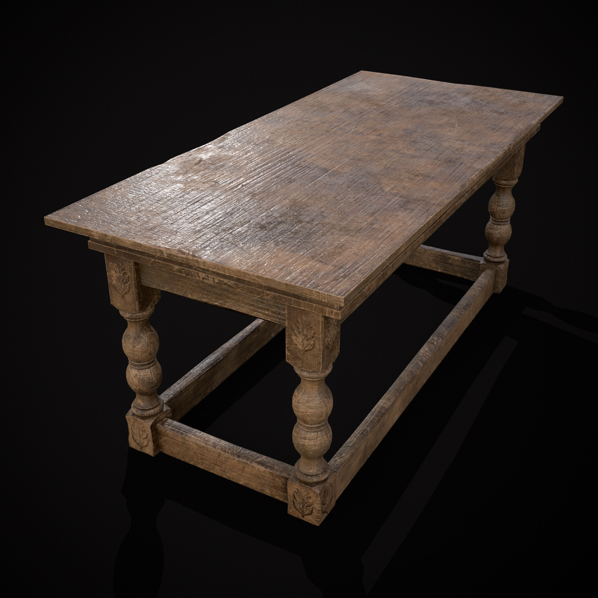 Renaissance Elegant Long Table - 3D Model by Get Dead Entertainment