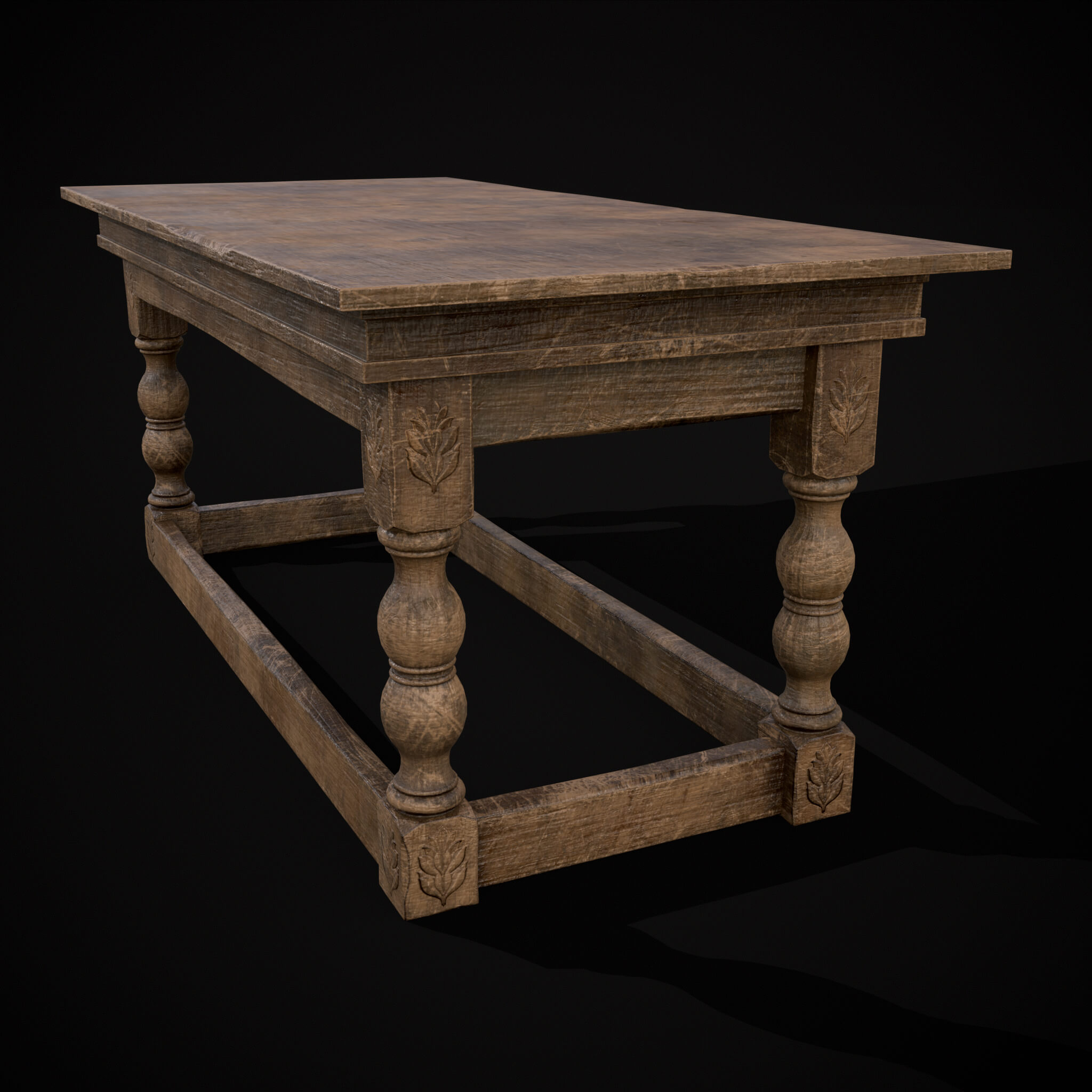 Renaissance Elegant Long Table - 3D Model by Get Dead Entertainment