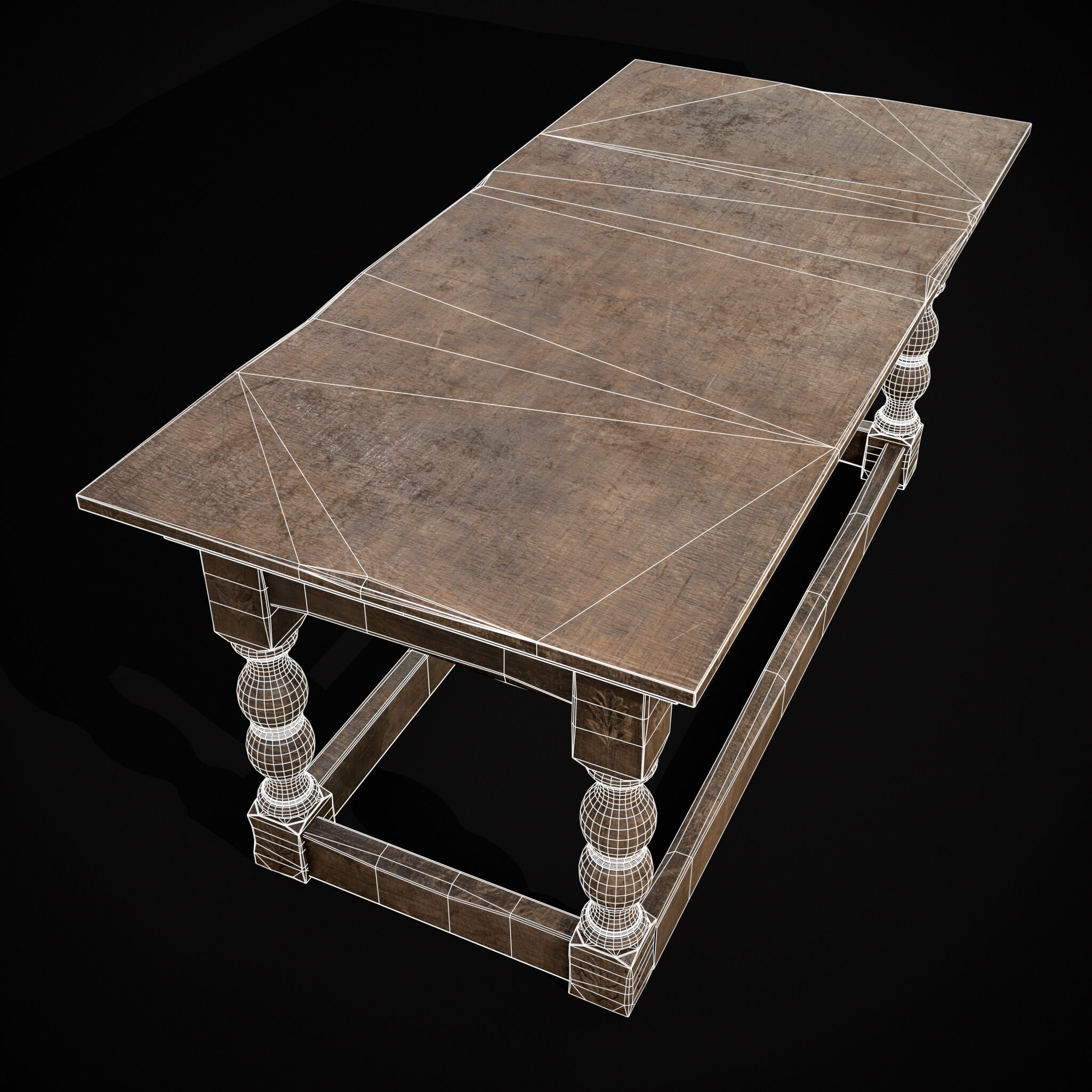 Renaissance Elegant Long Table - 3D Model by Get Dead Entertainment