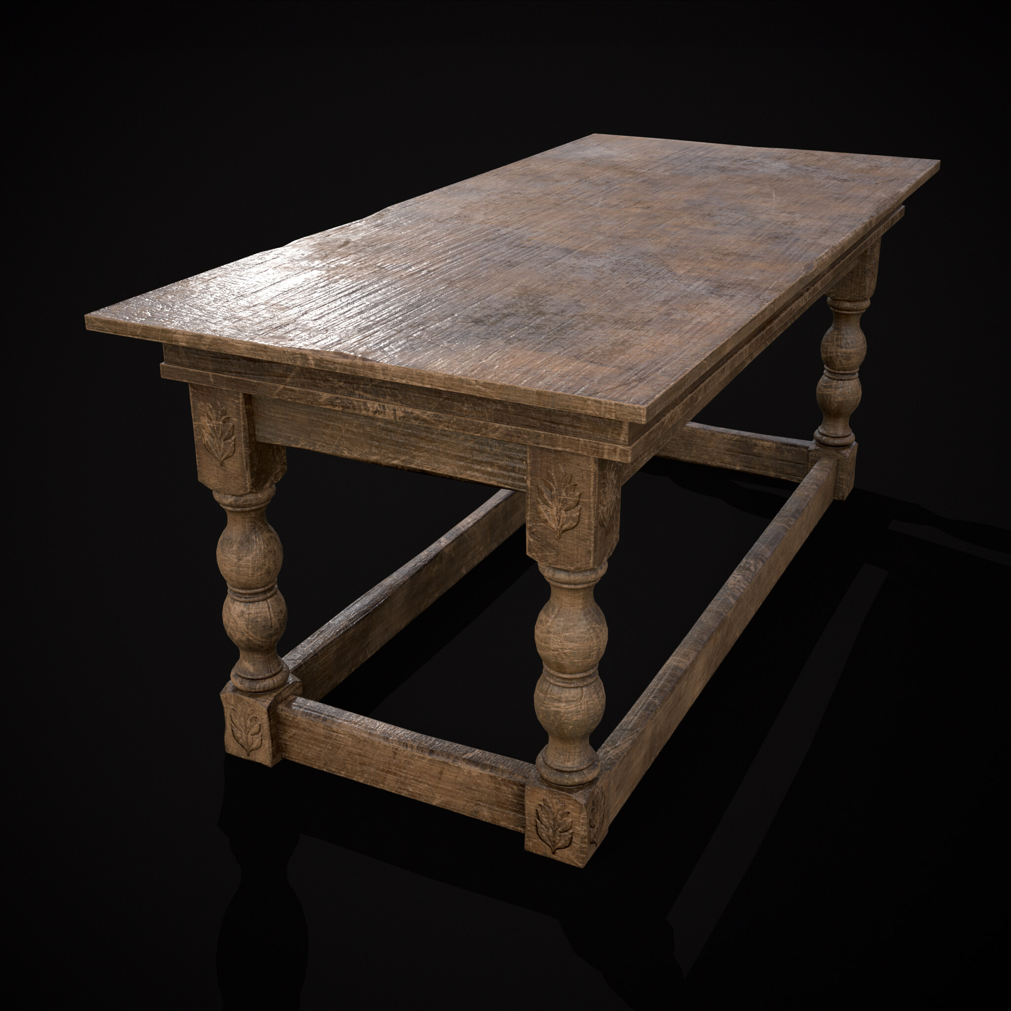 Renaissance Elegant Long Table - 3D Model by Get Dead Entertainment
