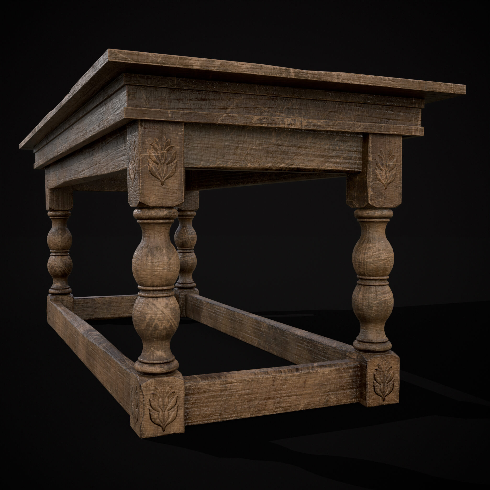 Renaissance Elegant Long Table - 3D Model by Get Dead Entertainment