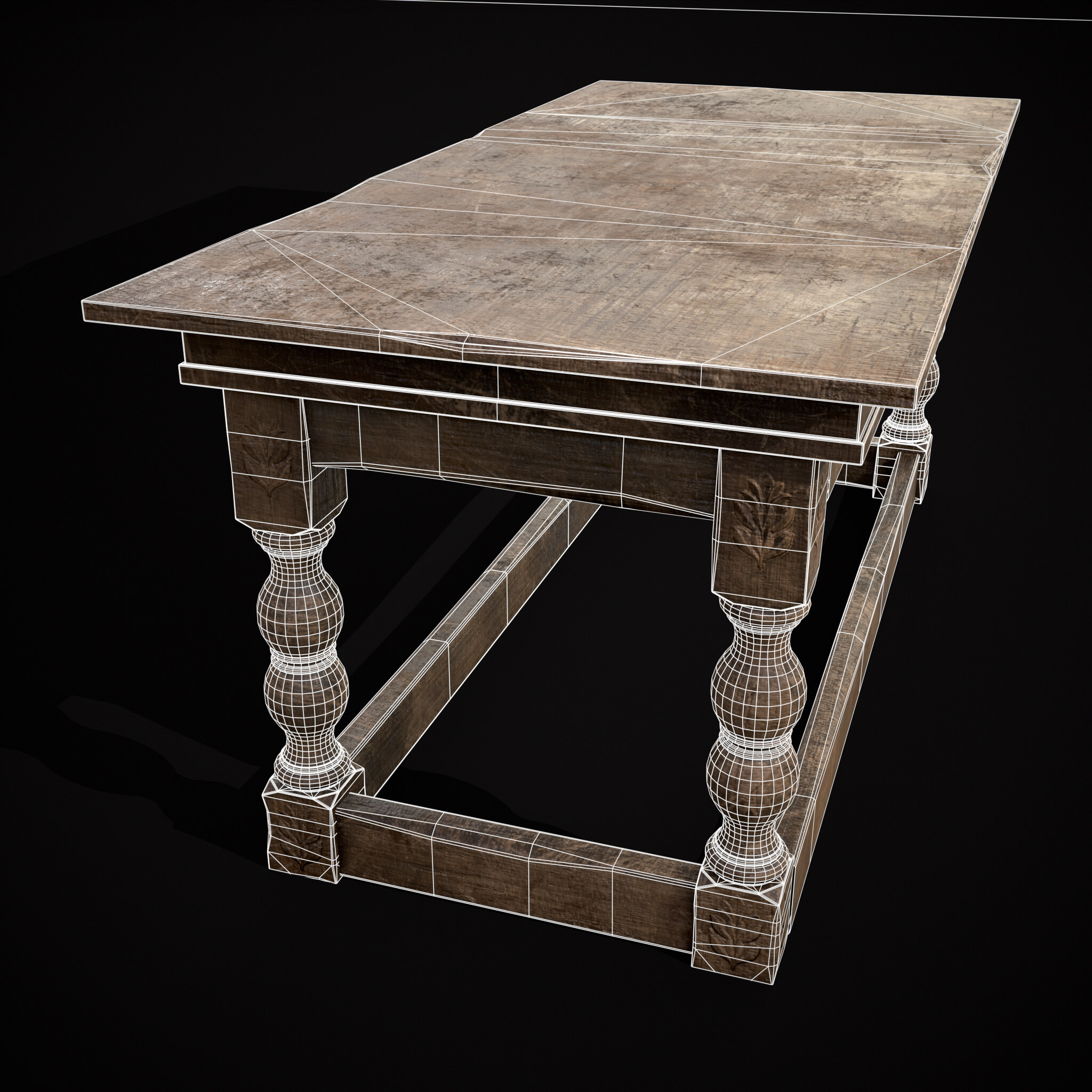 Renaissance Elegant Long Table - 3D Model by Get Dead Entertainment