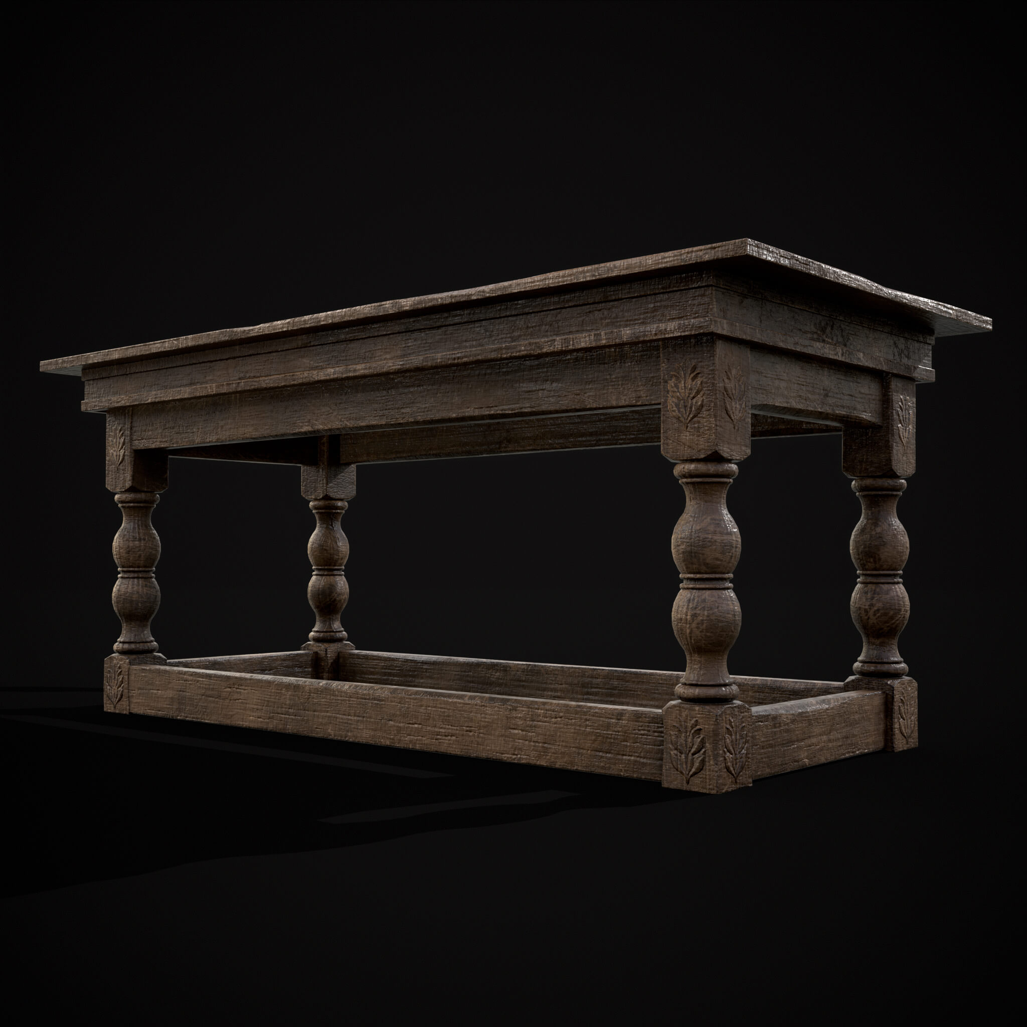 Renaissance Elegant Long Table - 3D Model by Get Dead Entertainment