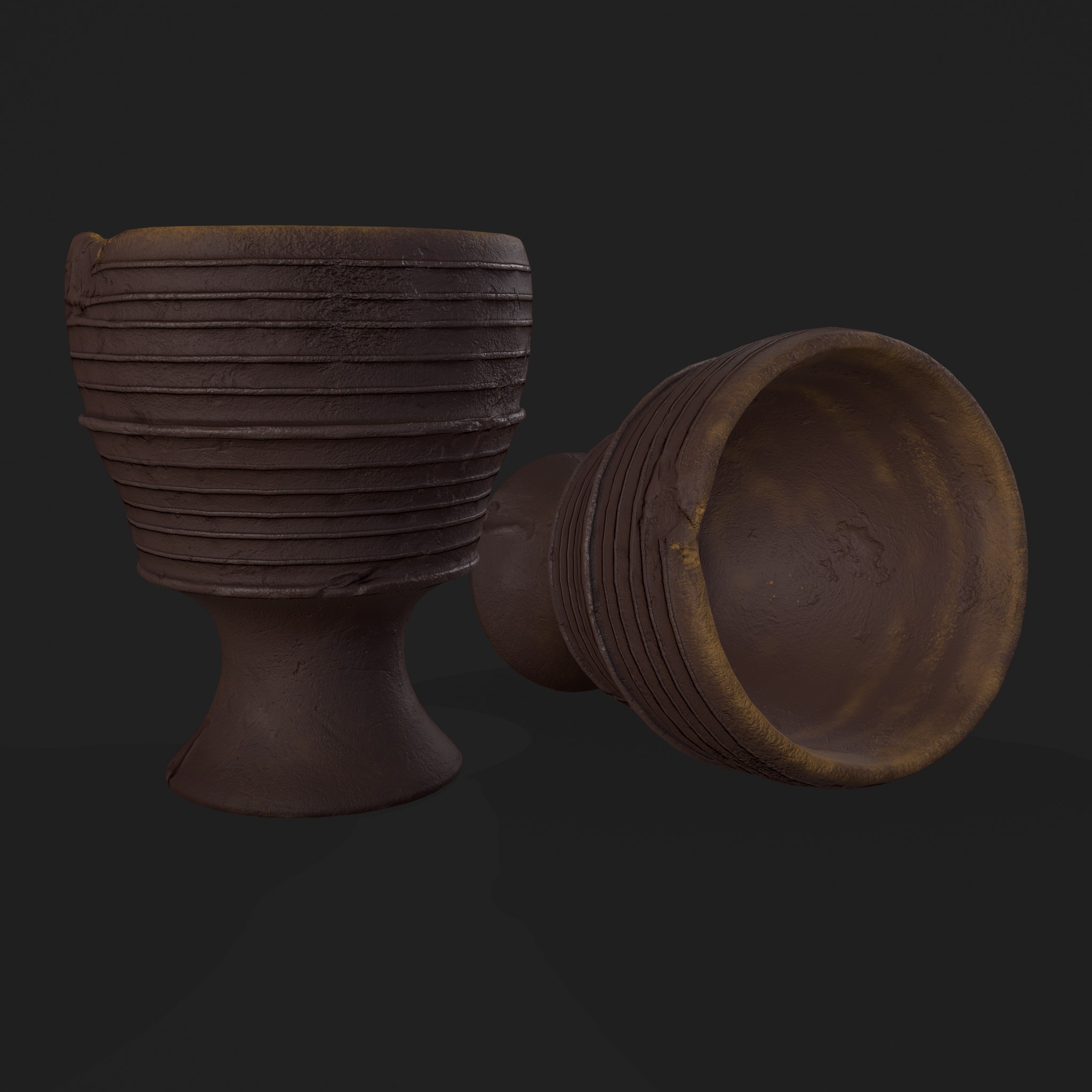 Ribbed Clay Chalice - 3D Model by Get Dead Entertainment