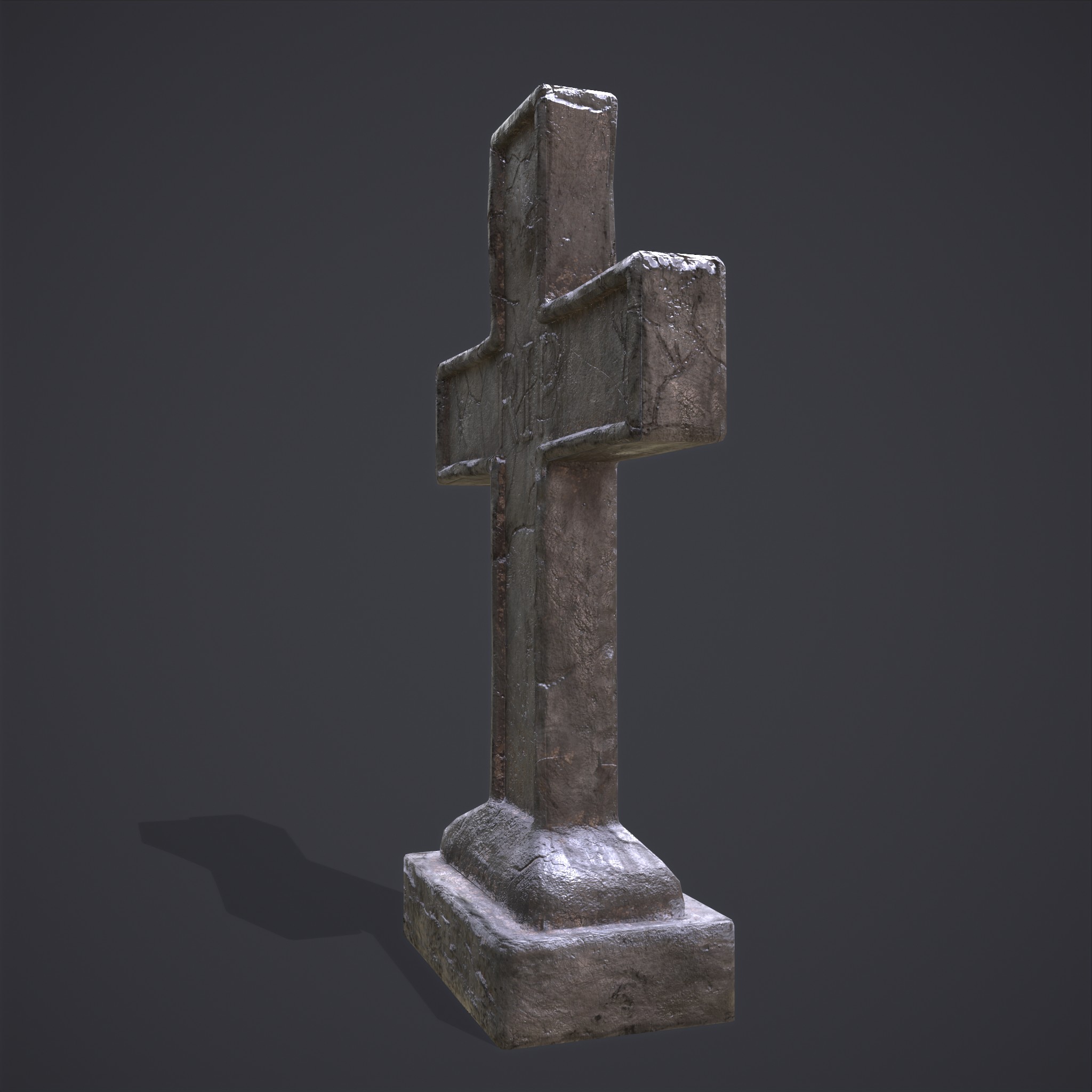 RIP Cross Gravestone - 3D Model by Get Dead Entertainment