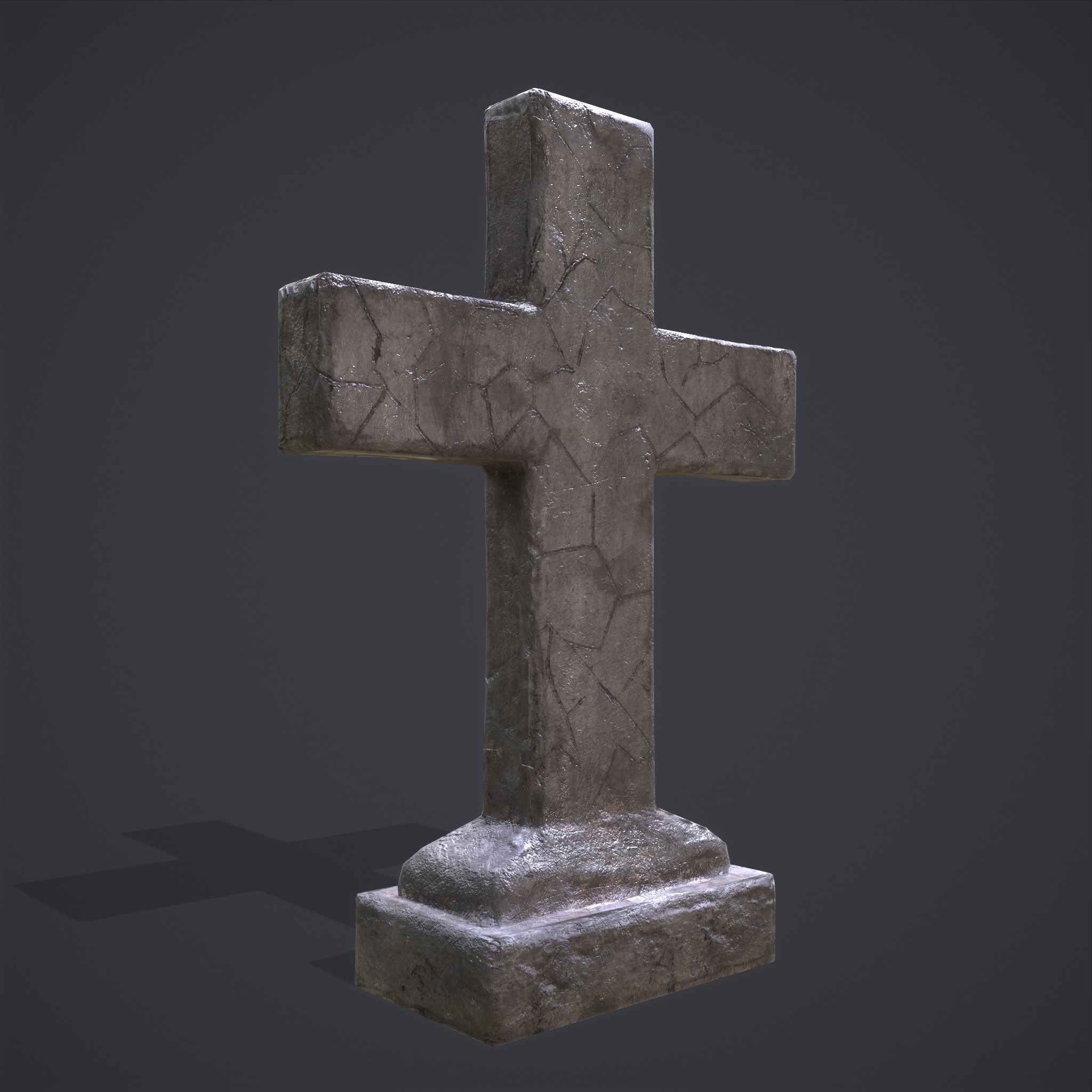 RIP Cross Gravestone - 3D Model by Get Dead Entertainment
