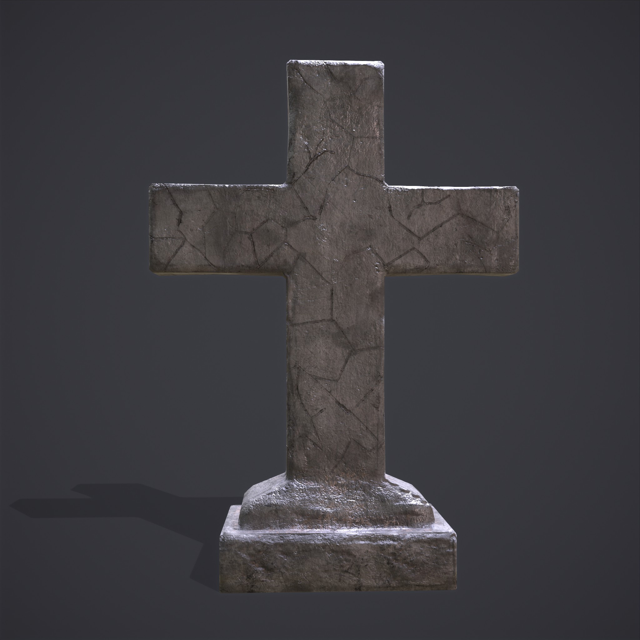 RIP Cross Gravestone - 3D Model by Get Dead Entertainment