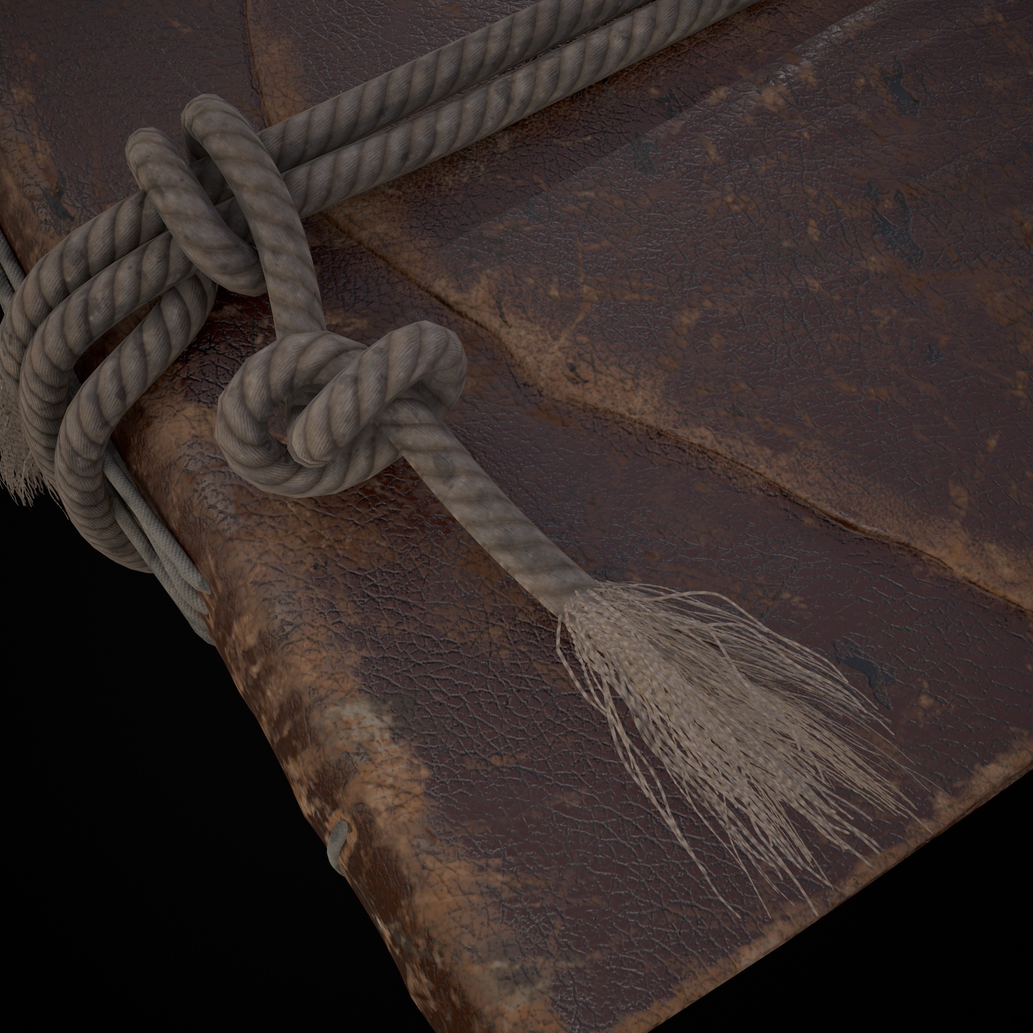 Rope Tied Leather Bound Book - 3D Model by Get Dead Entertainment