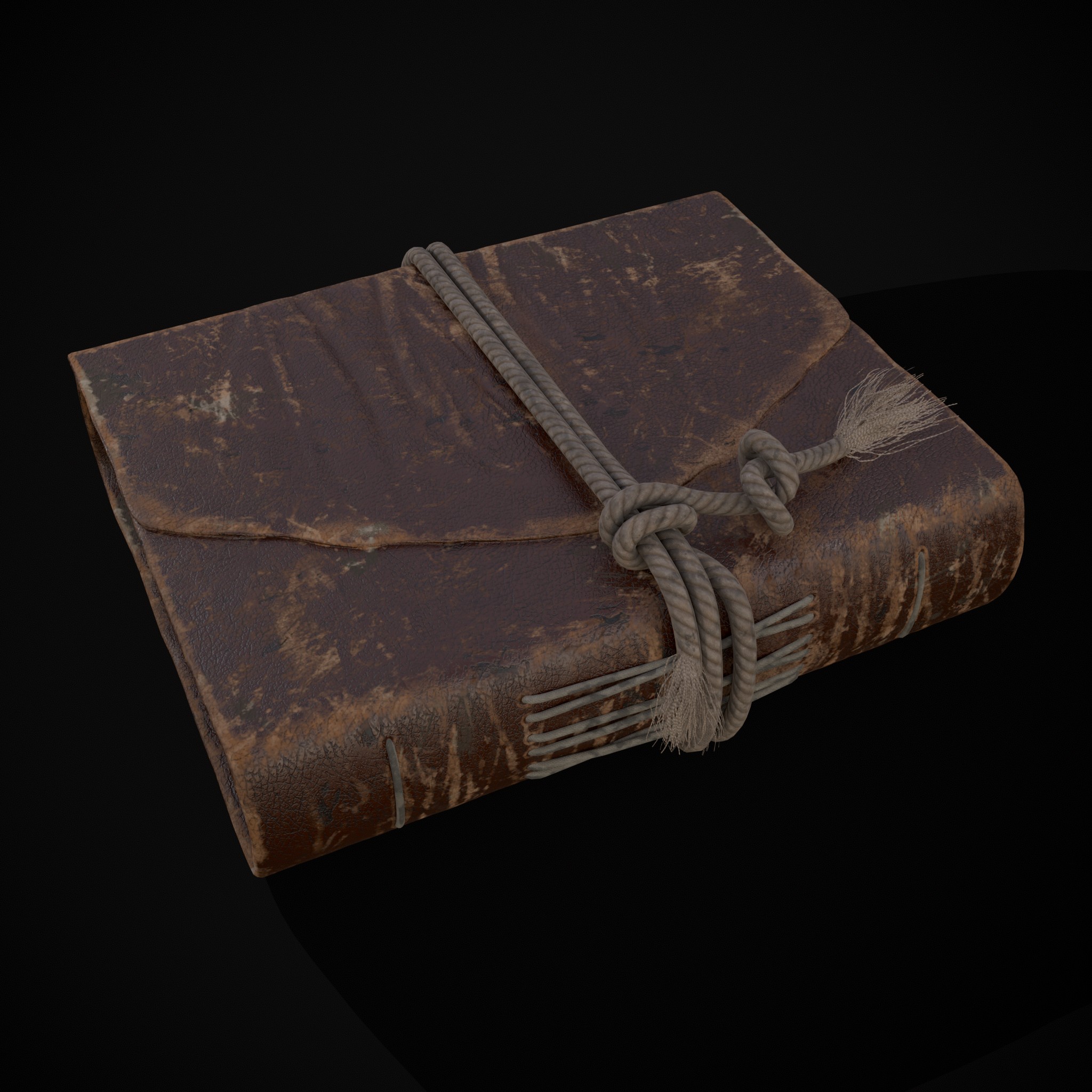 Rope Tied Leather Bound Book - 3D Model by Get Dead Entertainment